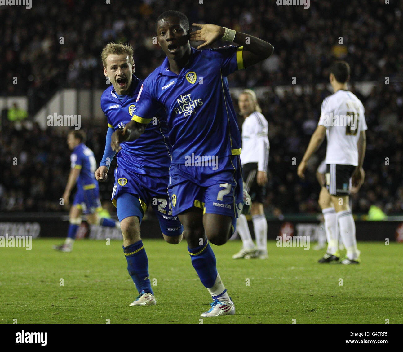Leeds United Max Gradel celebrate scoring the opening goal during the ...