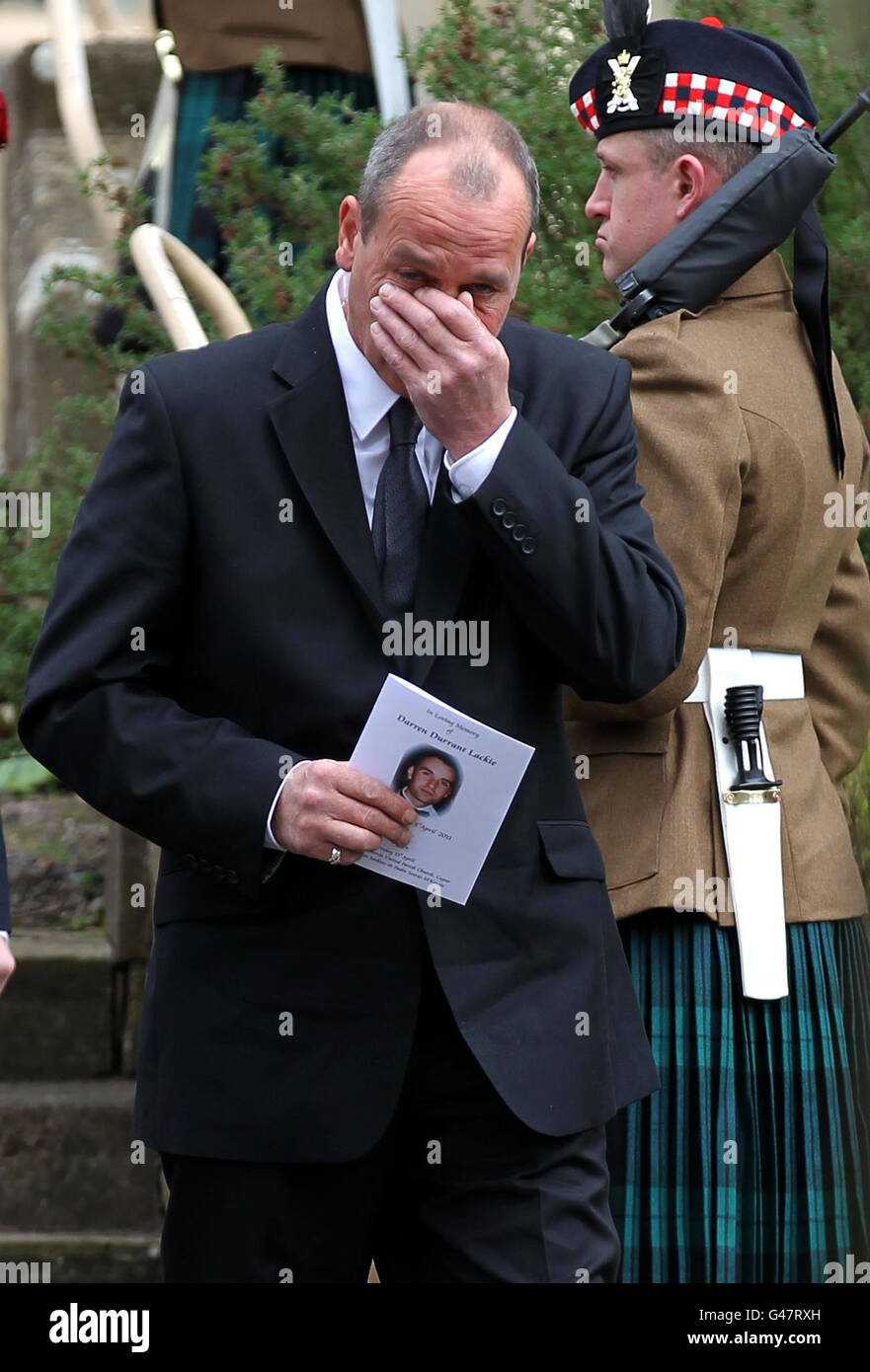 Graham Lackie, father of Lance Corporal Darren Lackie at his sons ...