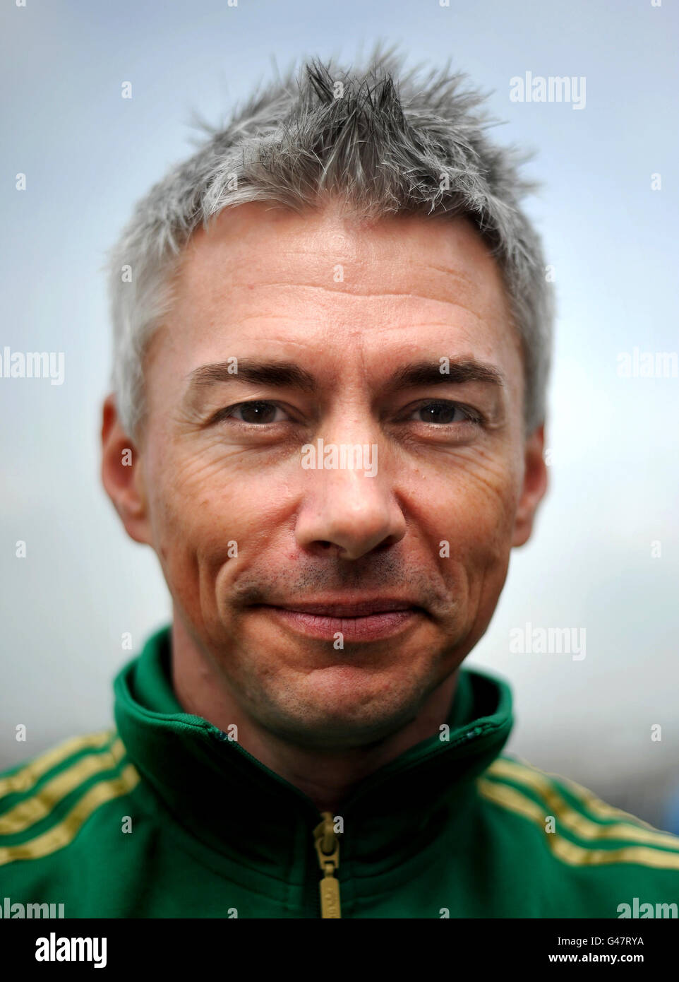 Jonathan Edwards poses for media after conducting musicians from the ...