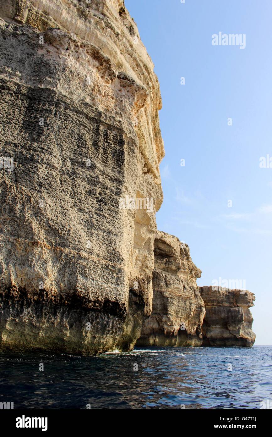 The cliffs of Gozo island Stock Photo - Alamy