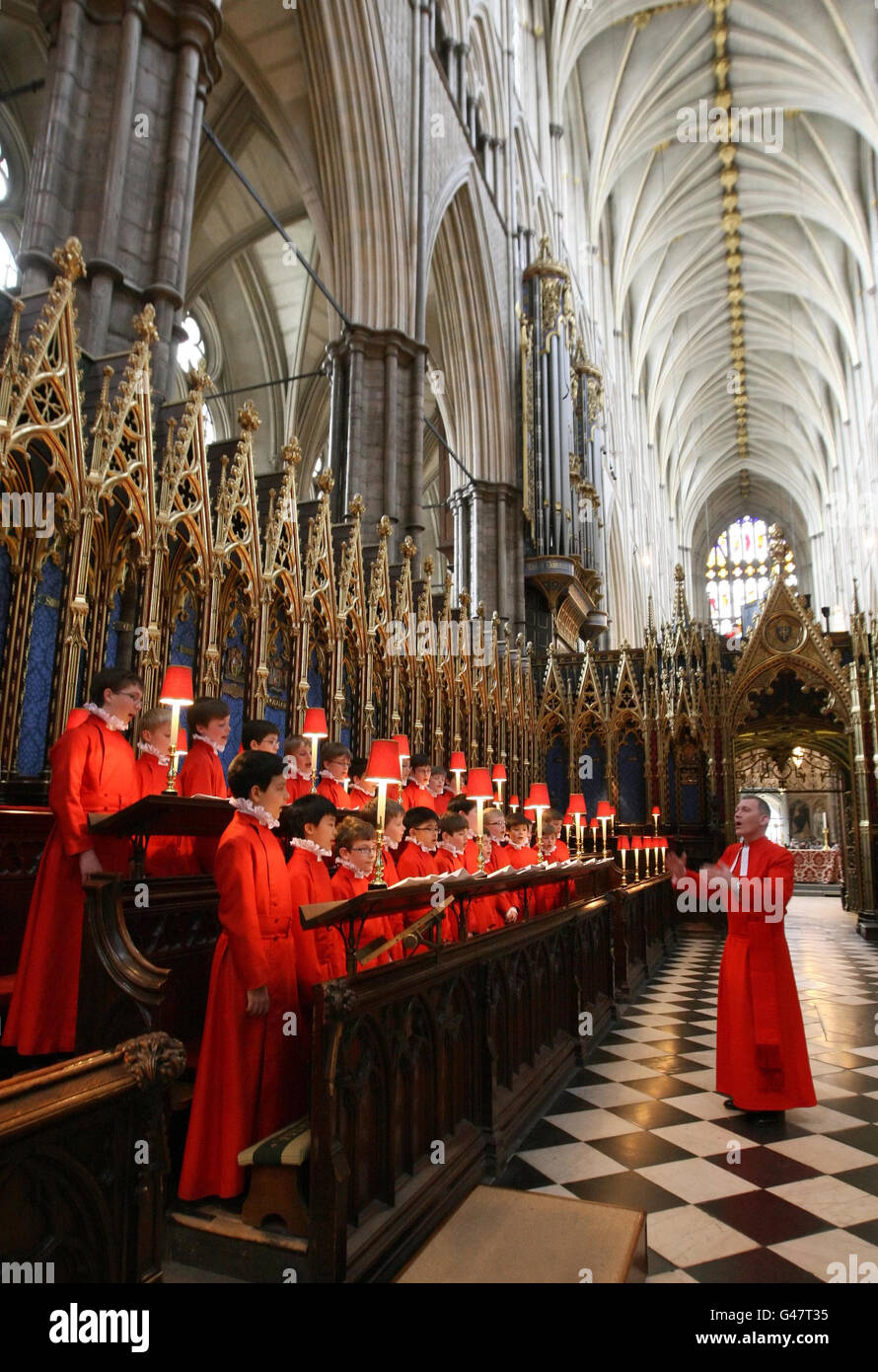 Organist and Master of the Choristers James O'Donnell conducts the ...