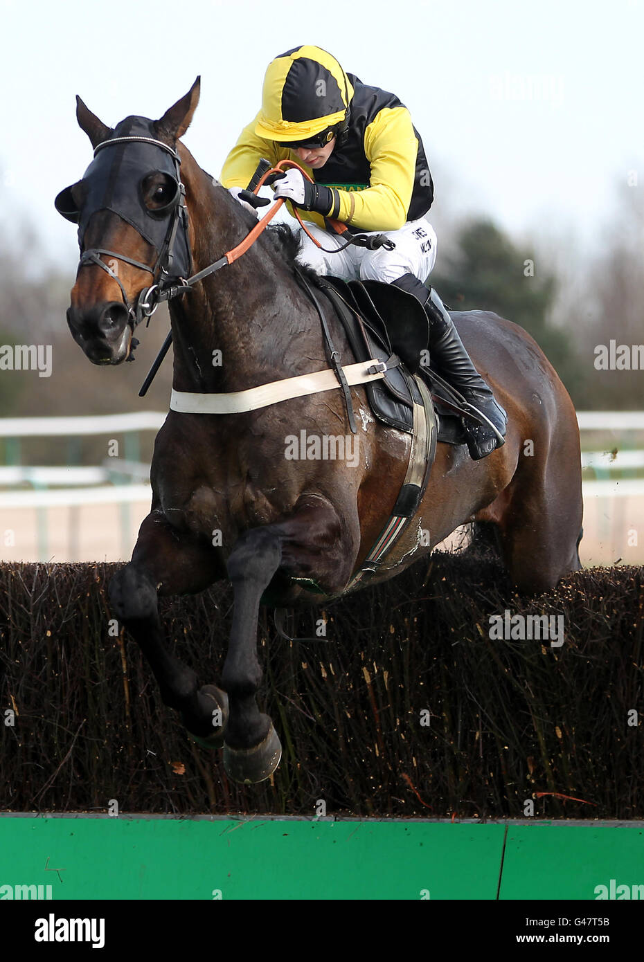 Horse Racing - Southwell Racecourse. Jockey Peter Toole on Rebel Melody ...