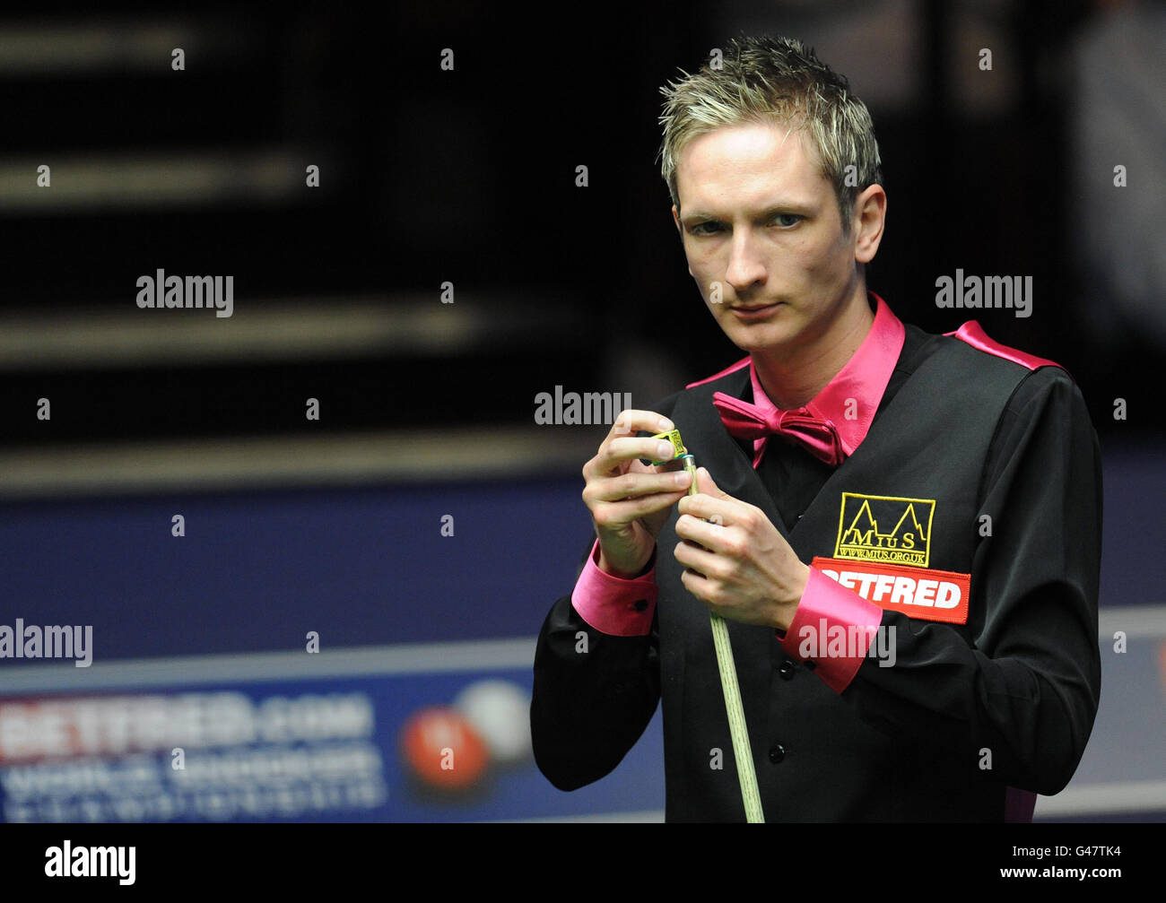 Wales andrew table first round match world snooker championships ...