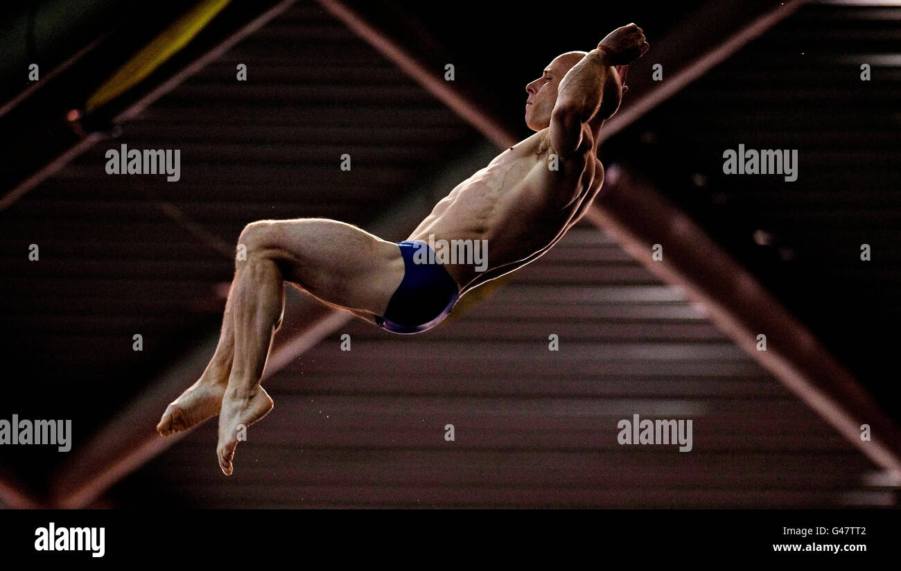 Great Britain's Peter Waterfield in completes in the mens 10m semi ...