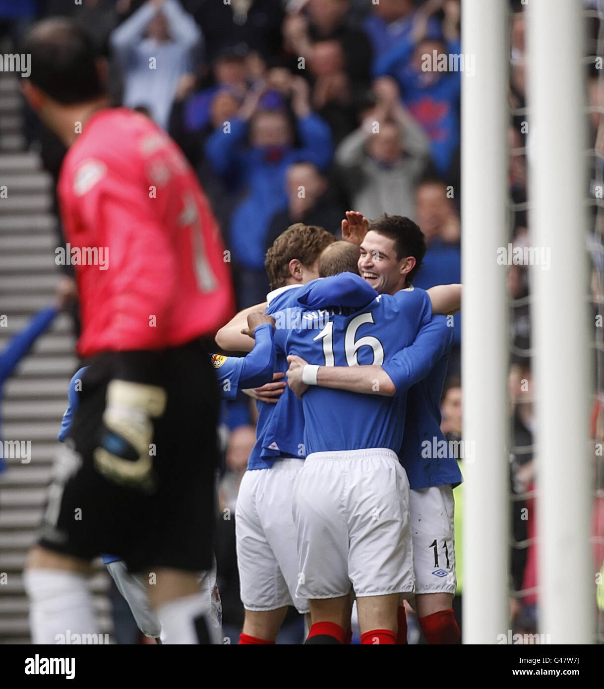 Rangers nikica jelavic celebrates hi-res stock photography and images ...