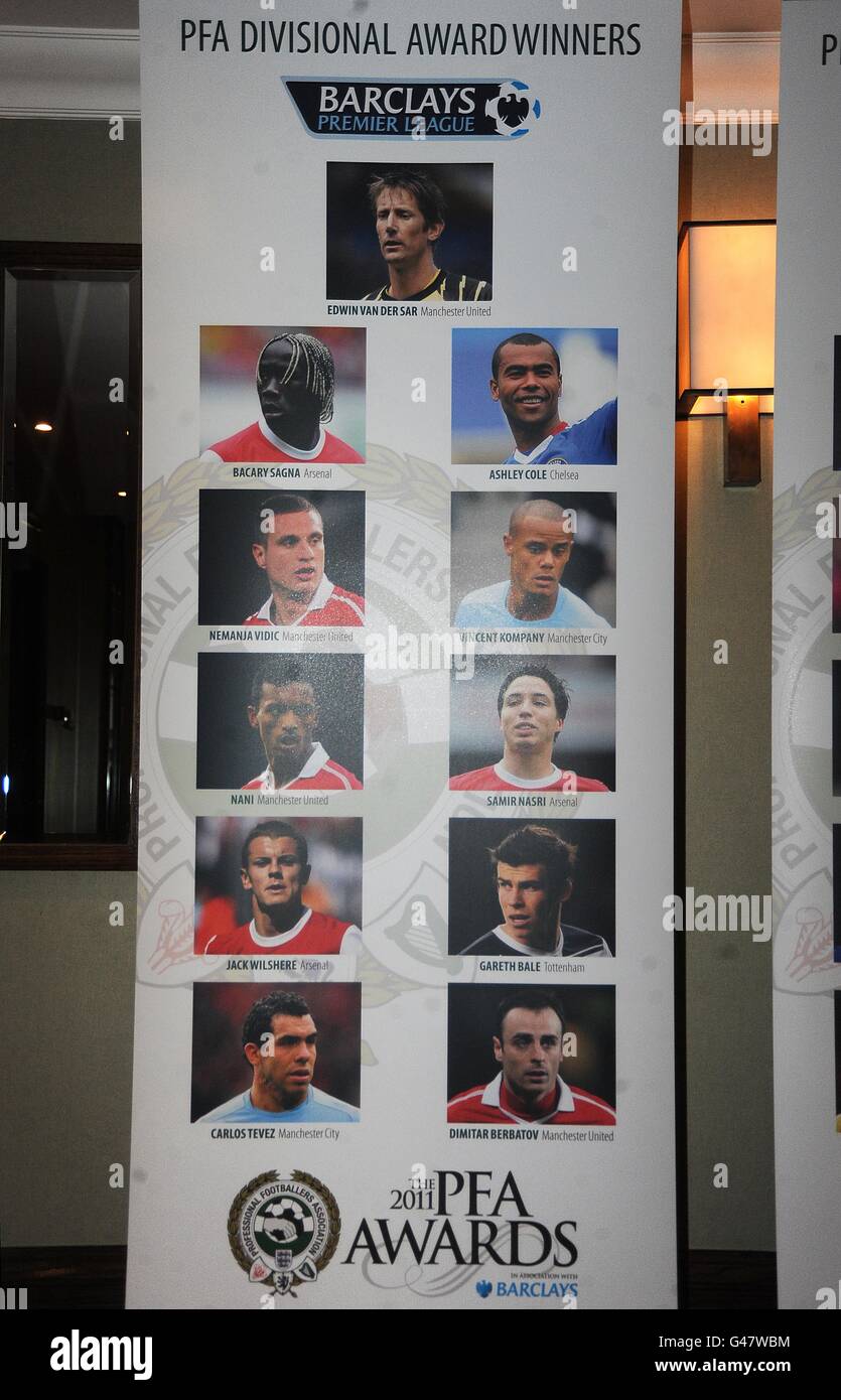 Signage at the pfa awards hi-res stock photography and images - Alamy