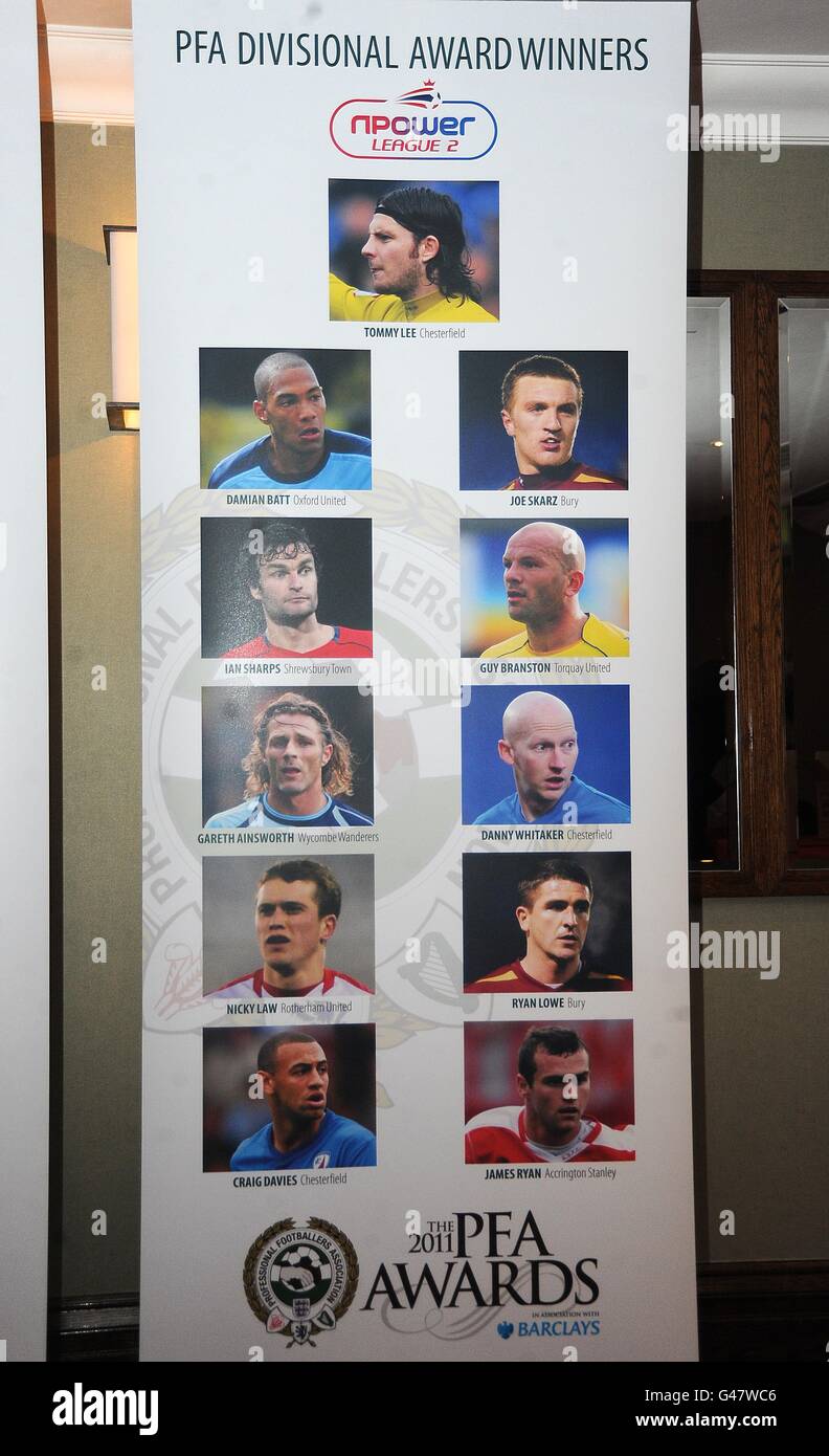 Signage at the pfa awards hi-res stock photography and images - Alamy