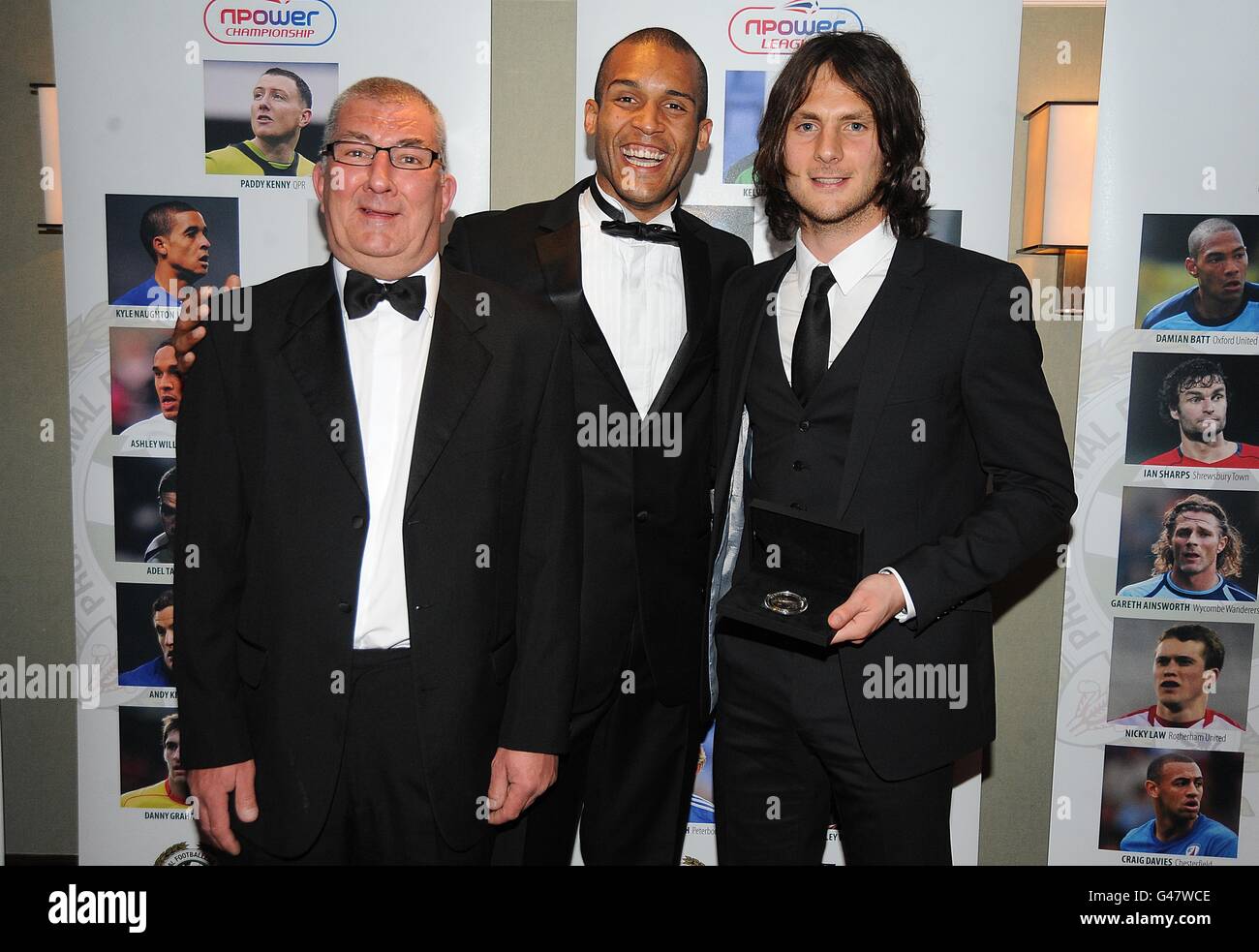 Chesterfield's goalkeeper Tommy Lee (right) poses with his PFA Team of ...