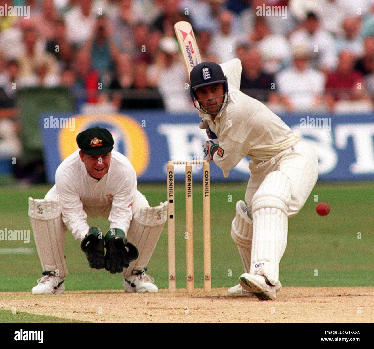 CRICKET Ramprakash action Stock Photo - Alamy