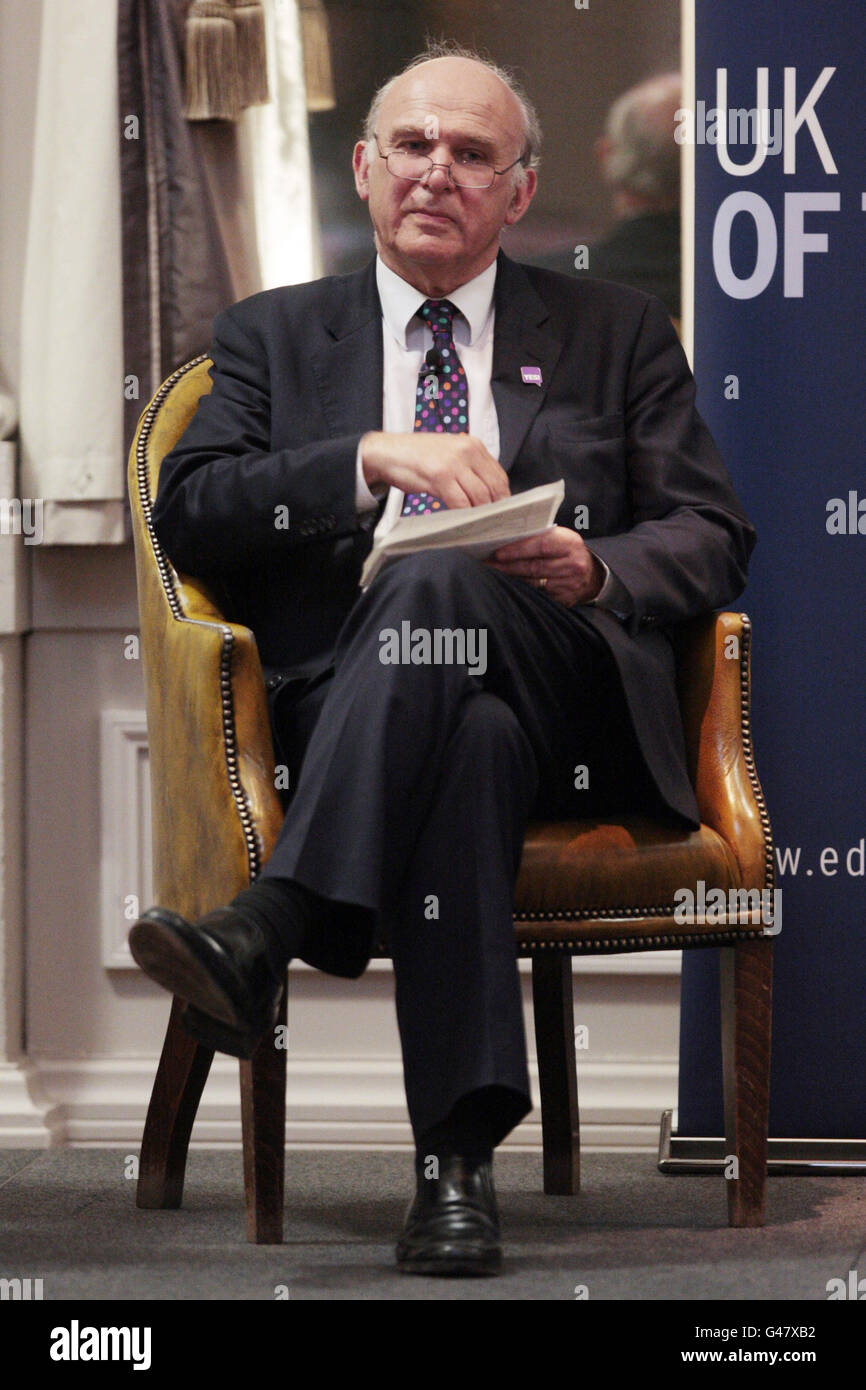 Vince Cable in Edinburgh Stock Photo - Alamy