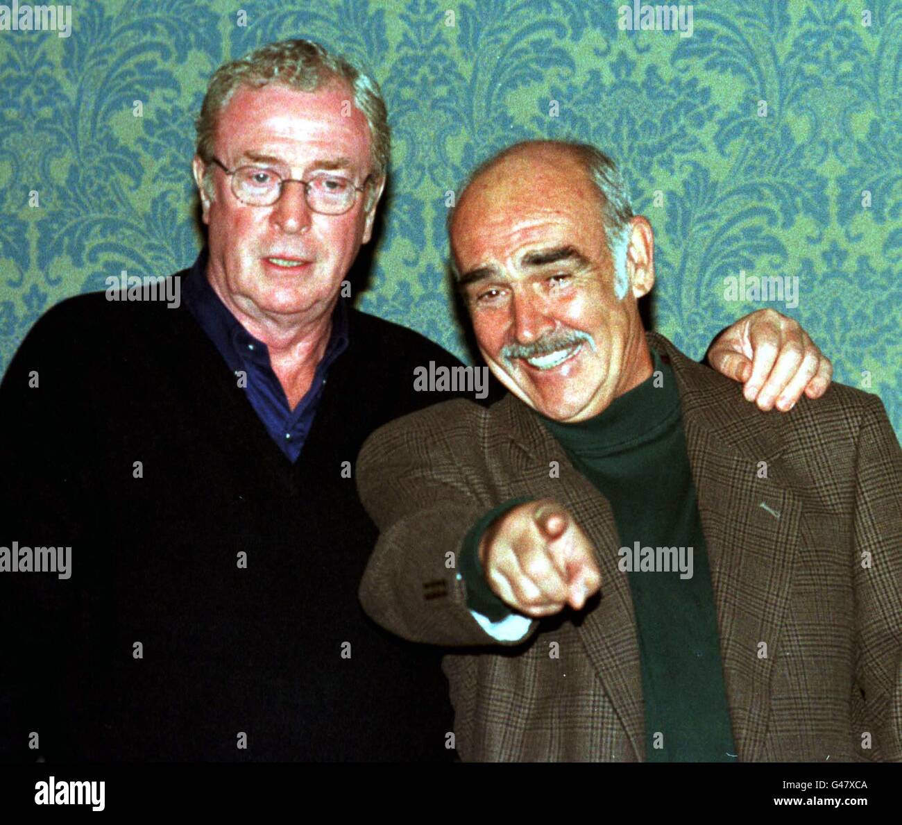 Actors Michael Caine (left) and Sean Connery at a photocall in ...