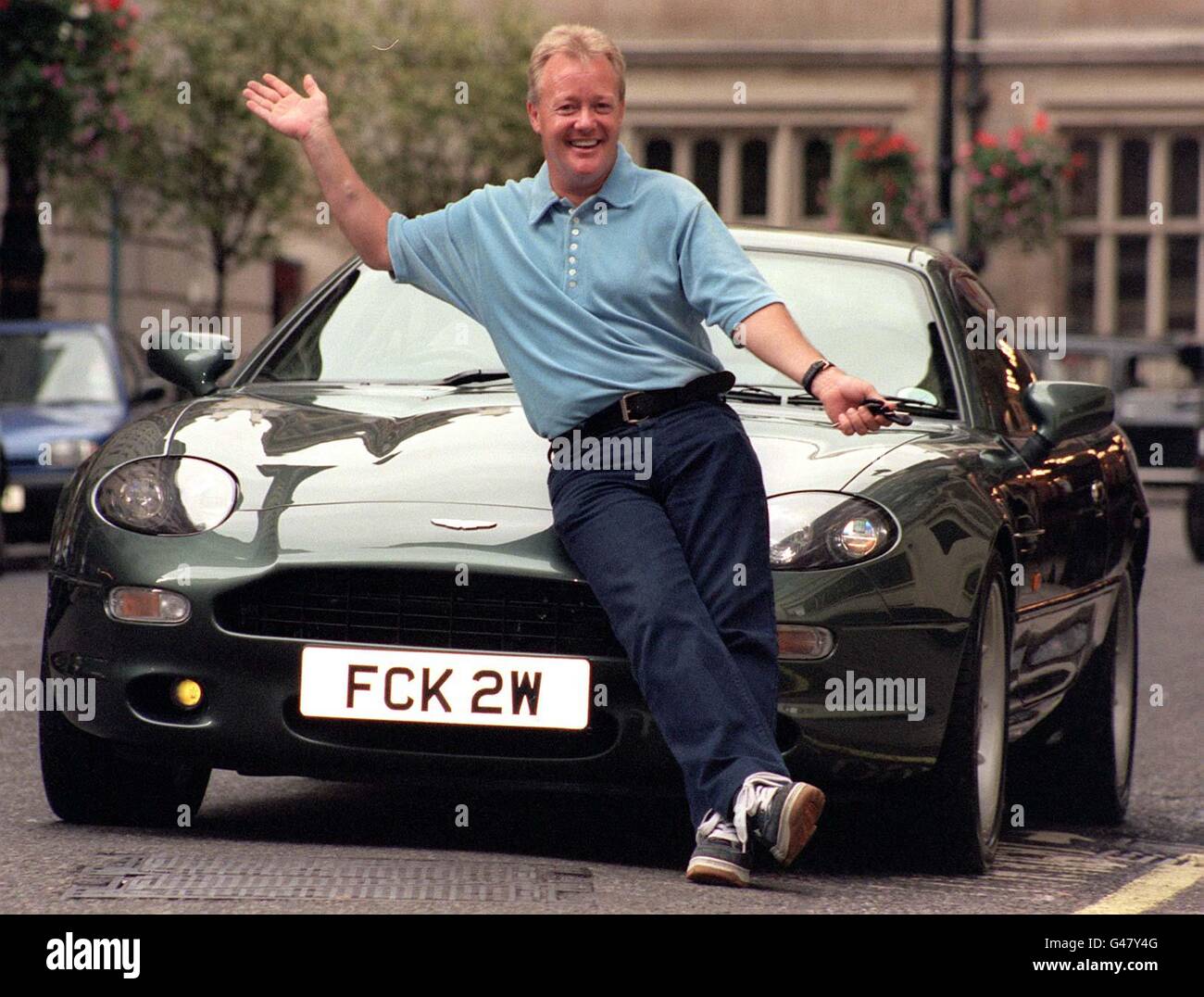 Tv presenter keith chegwin poses with his dream car hi-res stock ...
