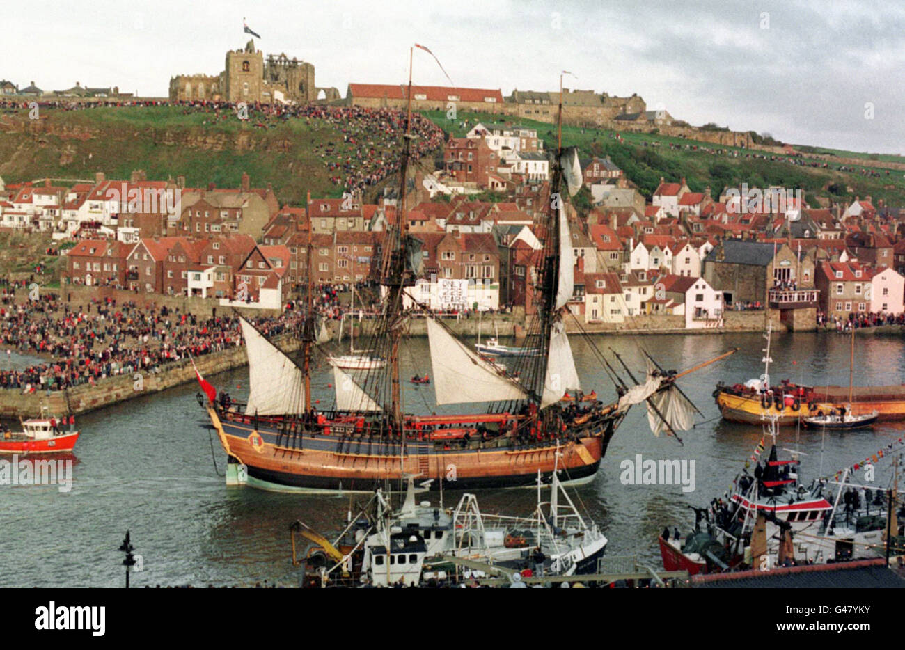 Captain Cook's Replica ship The Endeavour Returns to it's home town of ...