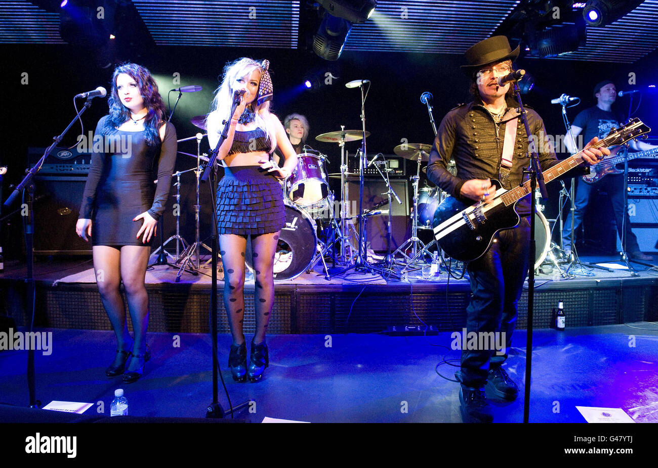 Full length performing microphone guitar mangsm hi-res stock ...