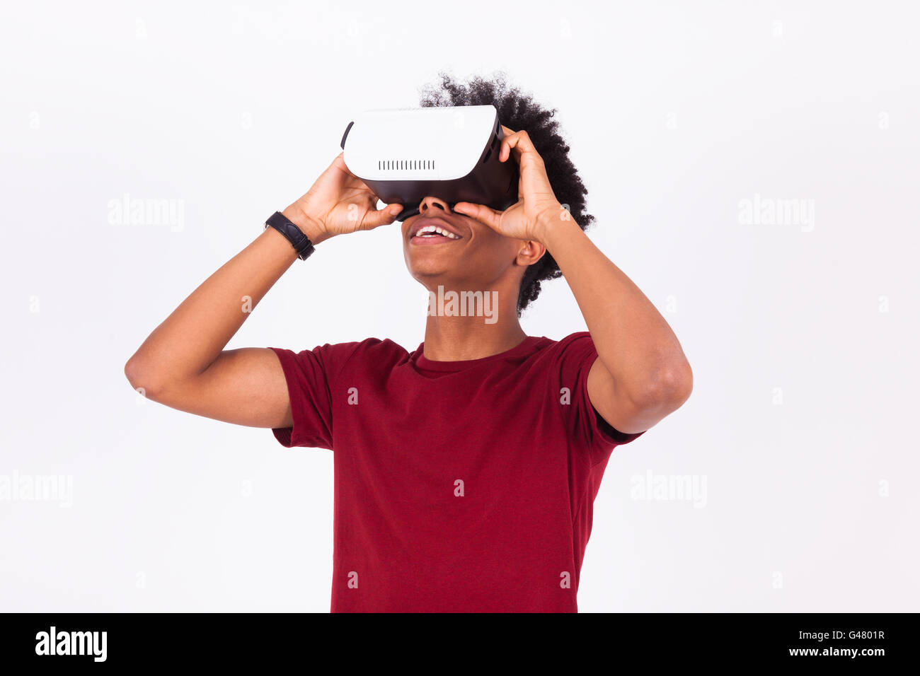 Black man wearing vr hi-res stock photography and images - Alamy