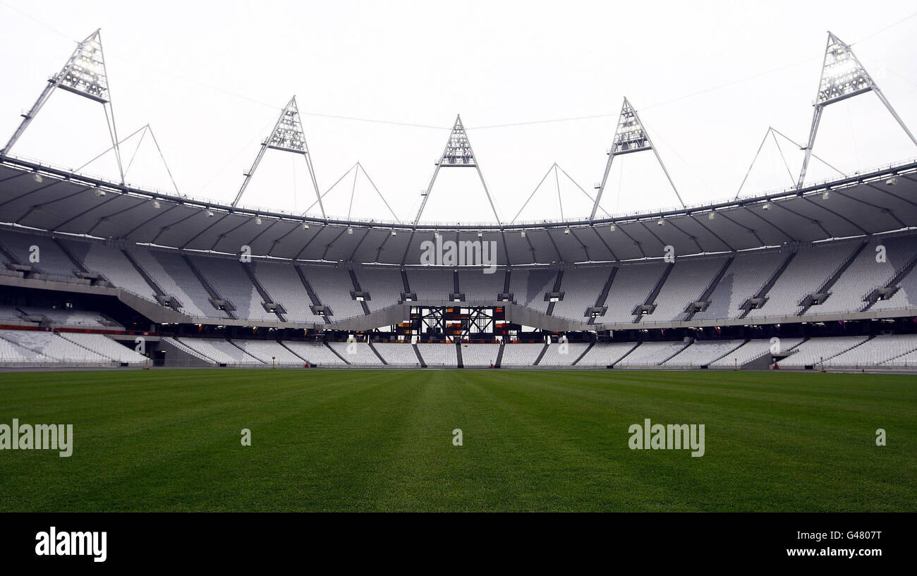 Olympics - Turf Photocall - Olympic Stadium Stock Photo - Alamy
