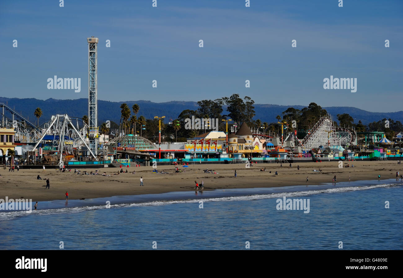 Santa Cruz beach and oceanfront, Santa Cruz CA Stock Photo - Alamy