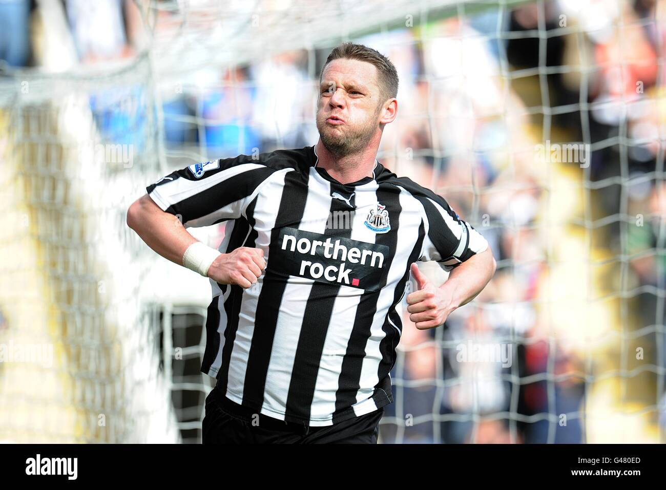 Newcastle United's Kevin Nolan celebrates scoring the opening goal ...