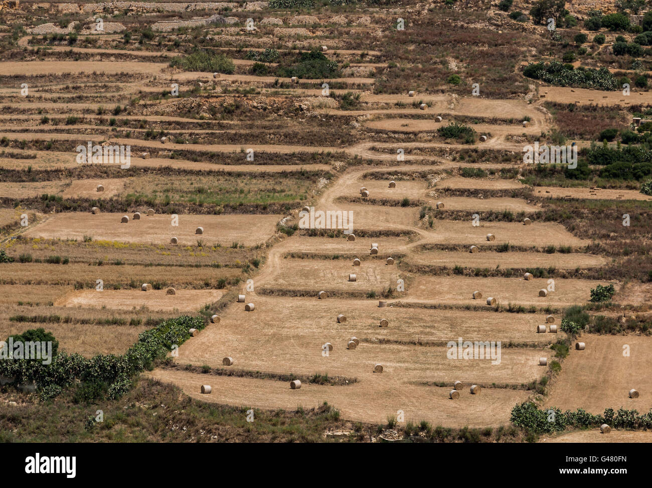 Ancient Salt Pans on the cost at Qbaijar near Marsalforn, Gozo, Malta ...