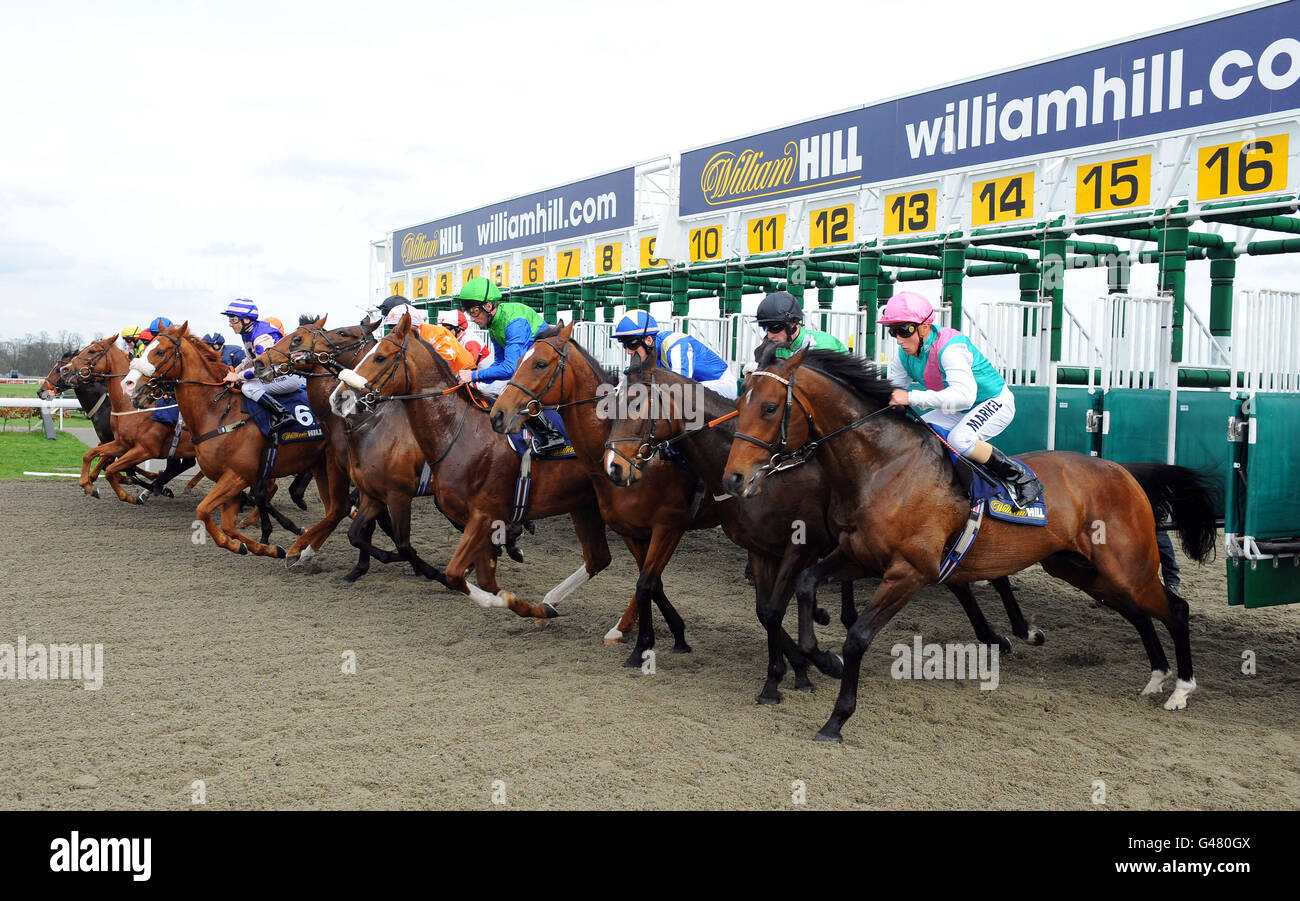 Leave the starting stalls in the rosebery handicap hi-res stock ...