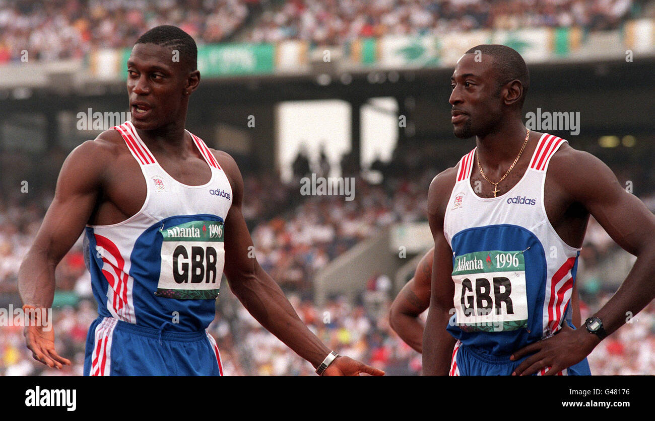 What happened?.......Britain's Owusu Dako (left) and Tony Jarrett ...