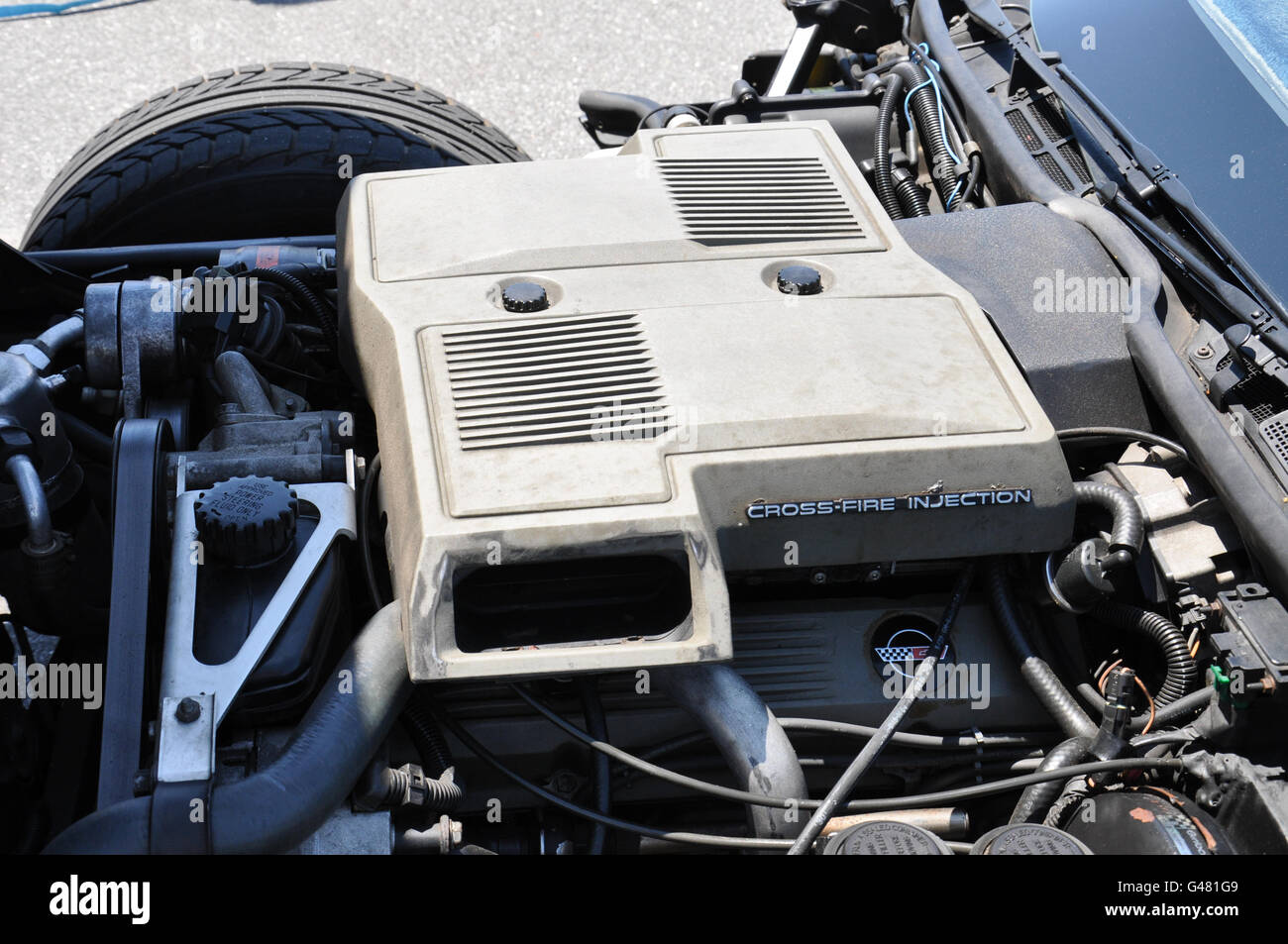 A Corvette Cross Fire Engine Stock Photo - Alamy