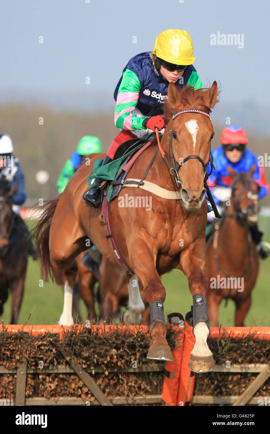 Horse Racing - Towcester Racecourse. Jockey Robert THornoton on Lidar ...
