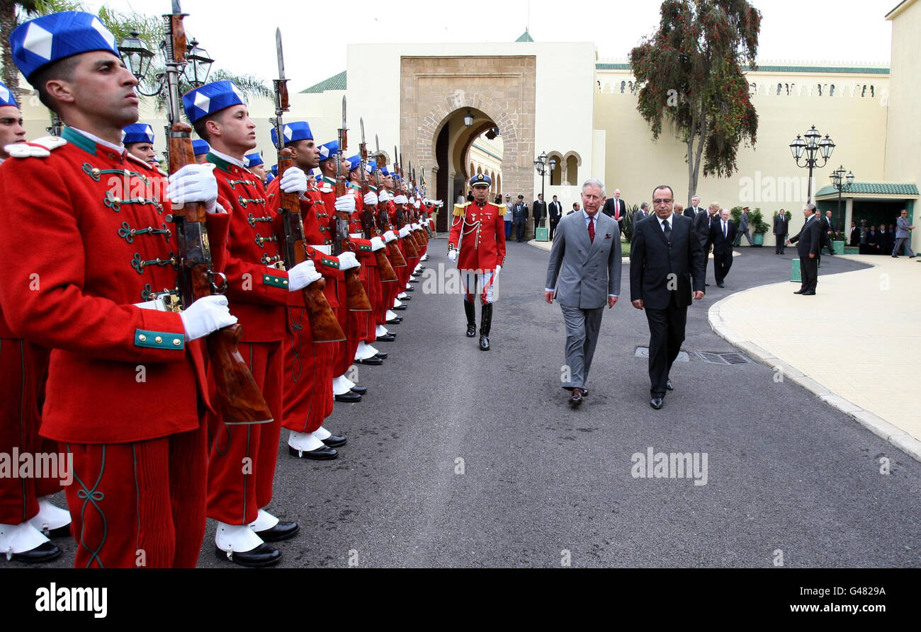 The Prince of Wales, alongside Director of Royal Protocol Mr Jawad ...