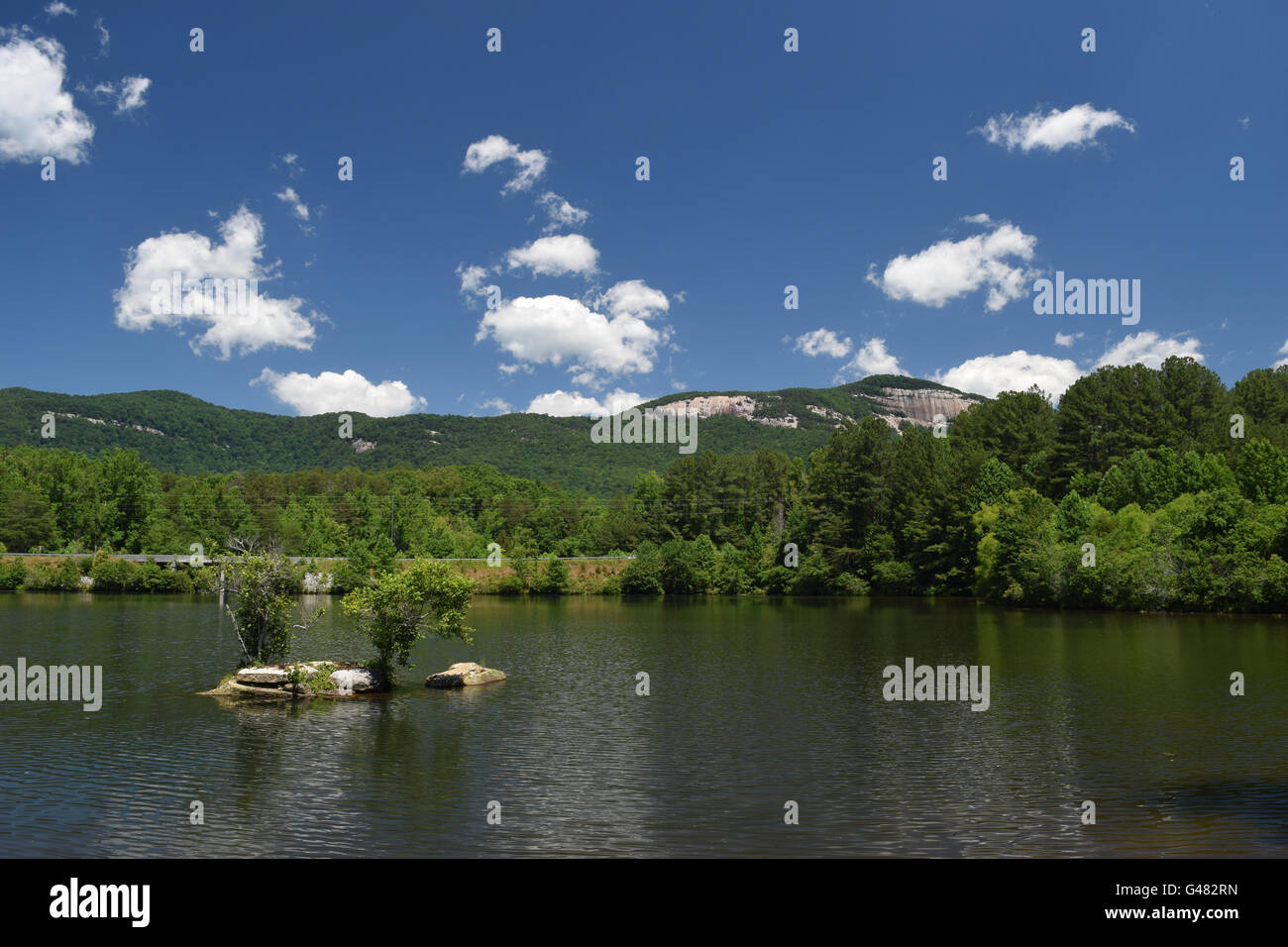 The view from Table Rock State Park visitor center of Table Rock ...
