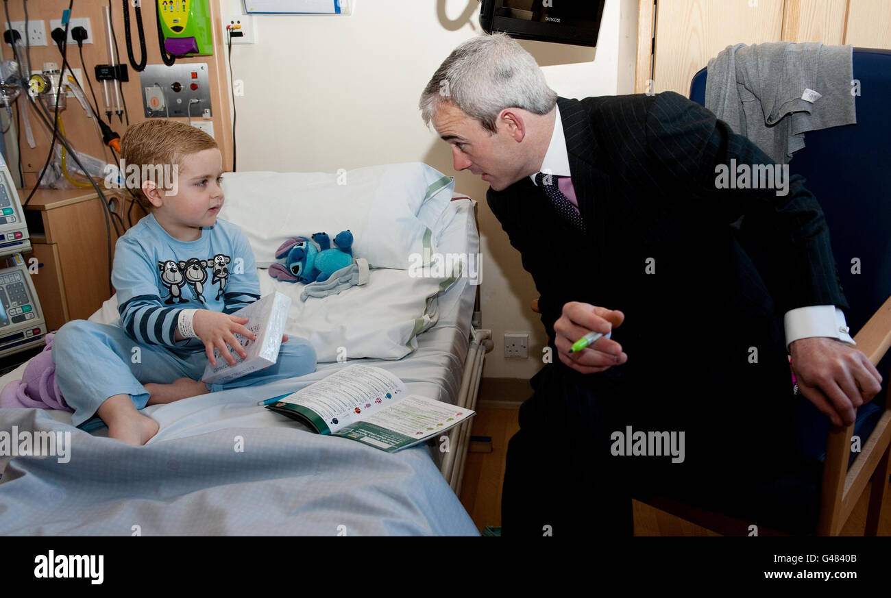 Jockeys visit Alder Hey. Jockey Ruby Walsh pictured with Billy Jarvis ...