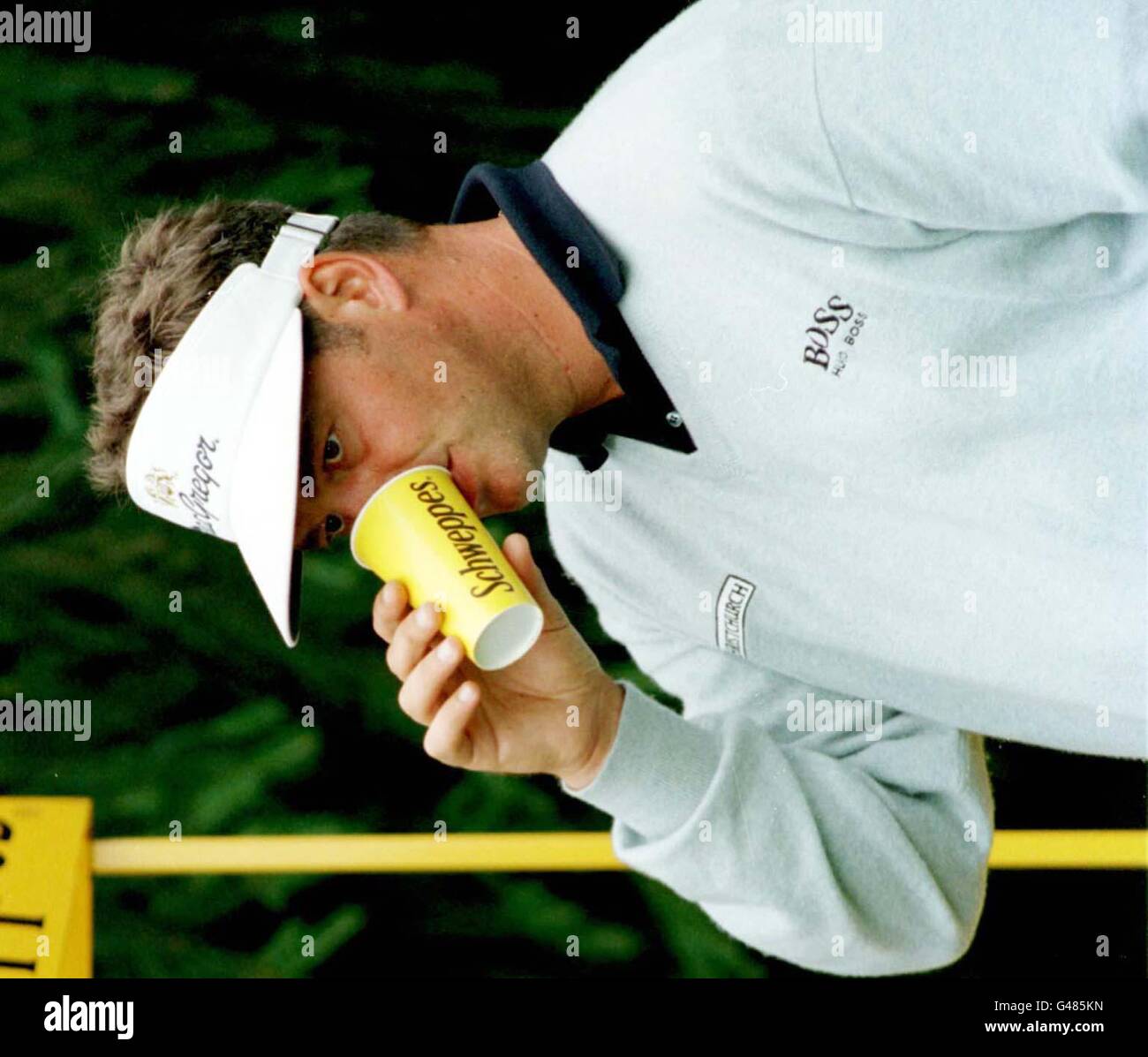 Ireland's Darren Clarke takes a break on the 3rd during the second ...