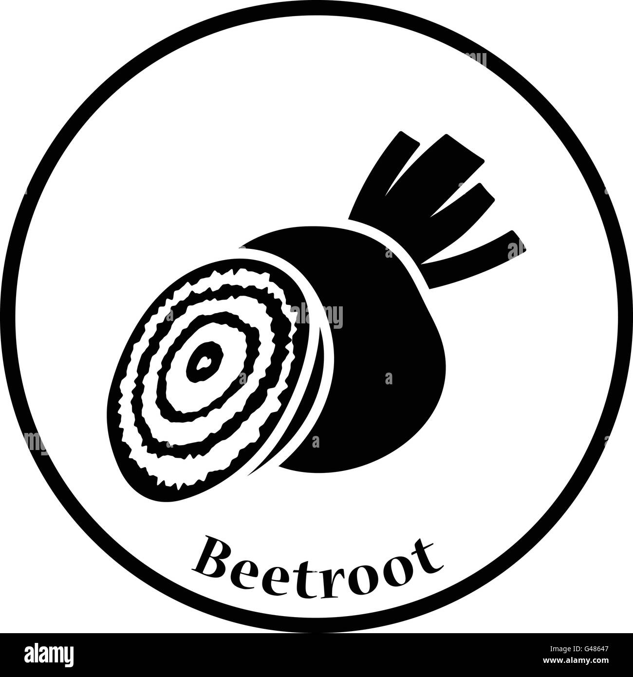 Beetroot icon. Thin circle design. Vector illustration Stock Vector ...