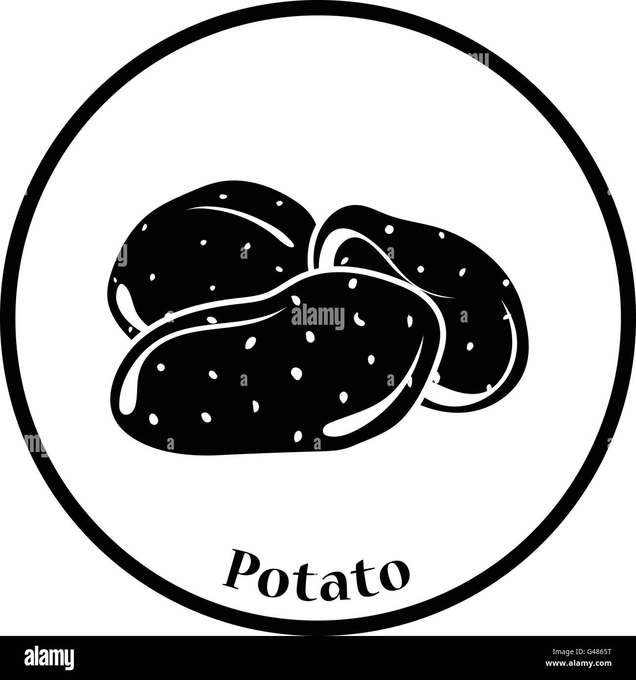 Potato chips vector vectors Black and White Stock Photos & Images - Alamy