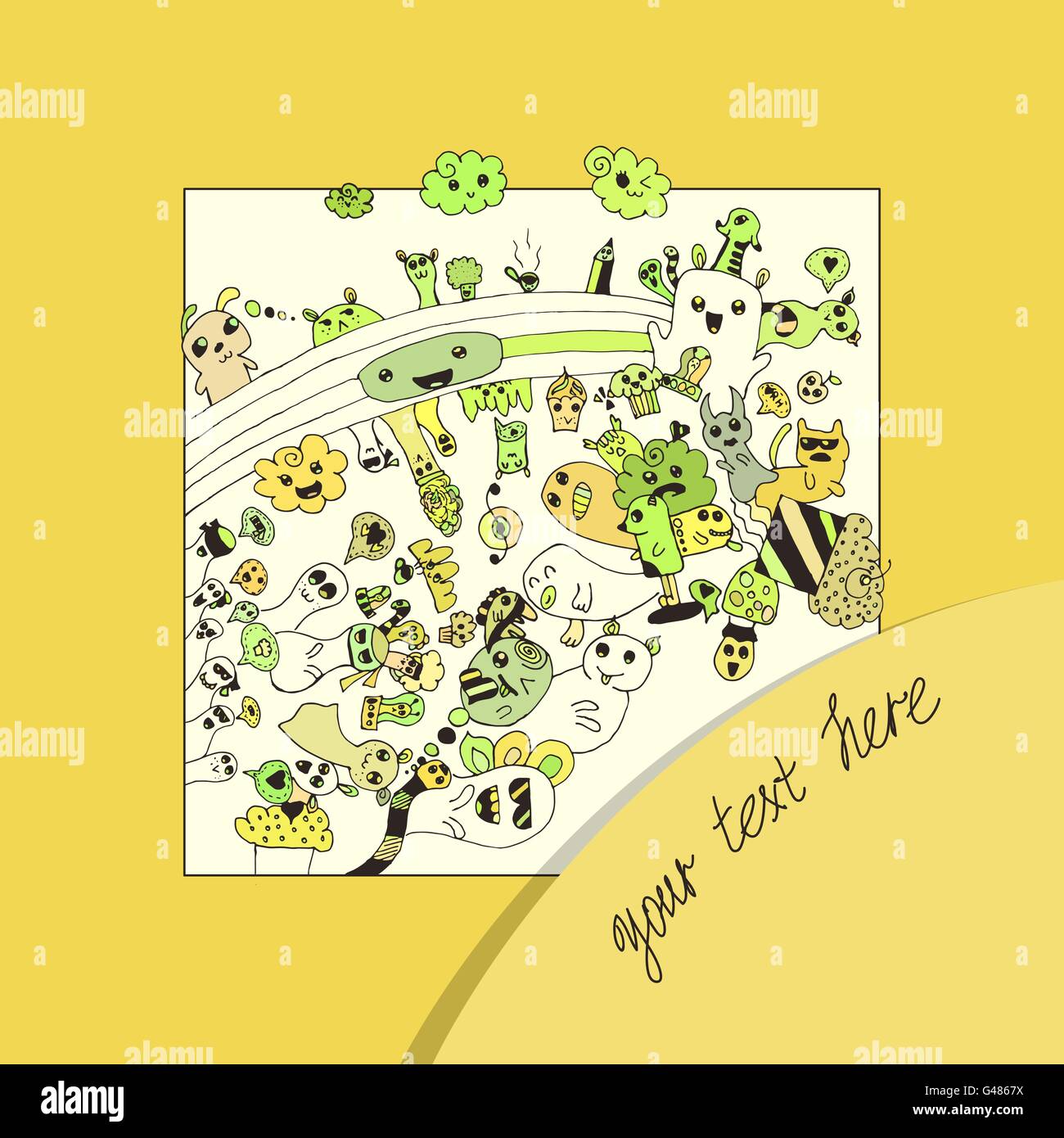 Funny doodle vector Stock Vector Image & Art - Alamy
