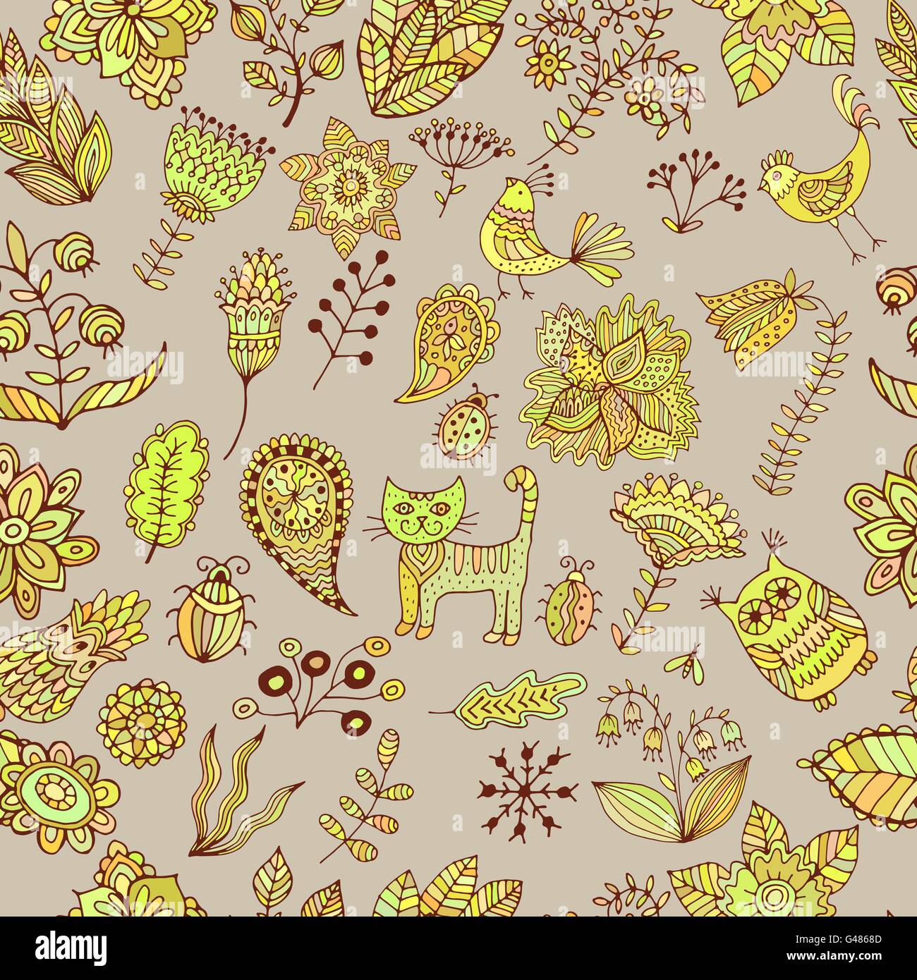 fvector loral pattern Stock Vector Image & Art - Alamy