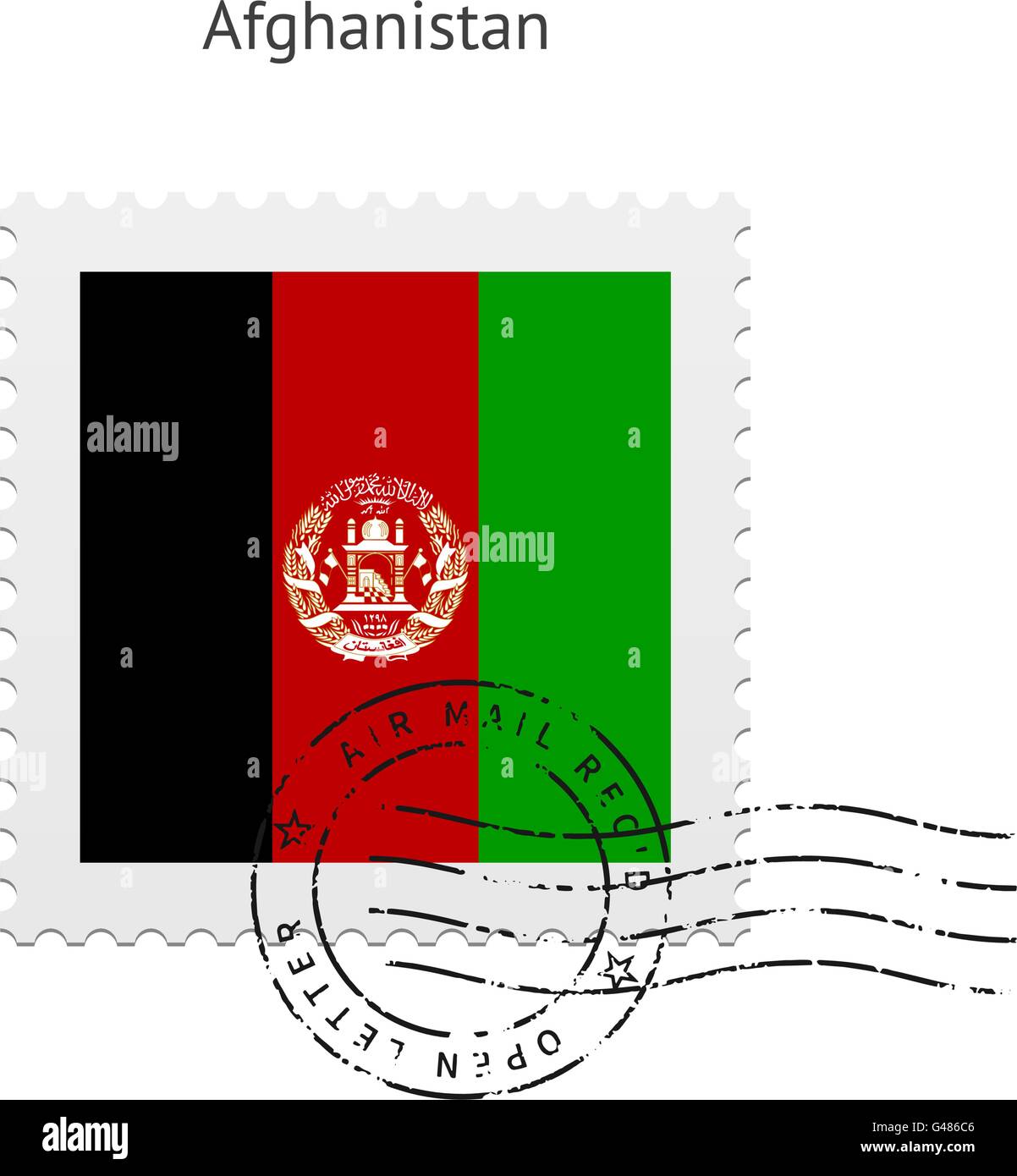 Afghanistan Flag Postage Stamp Stock Vector Image & Art - Alamy
