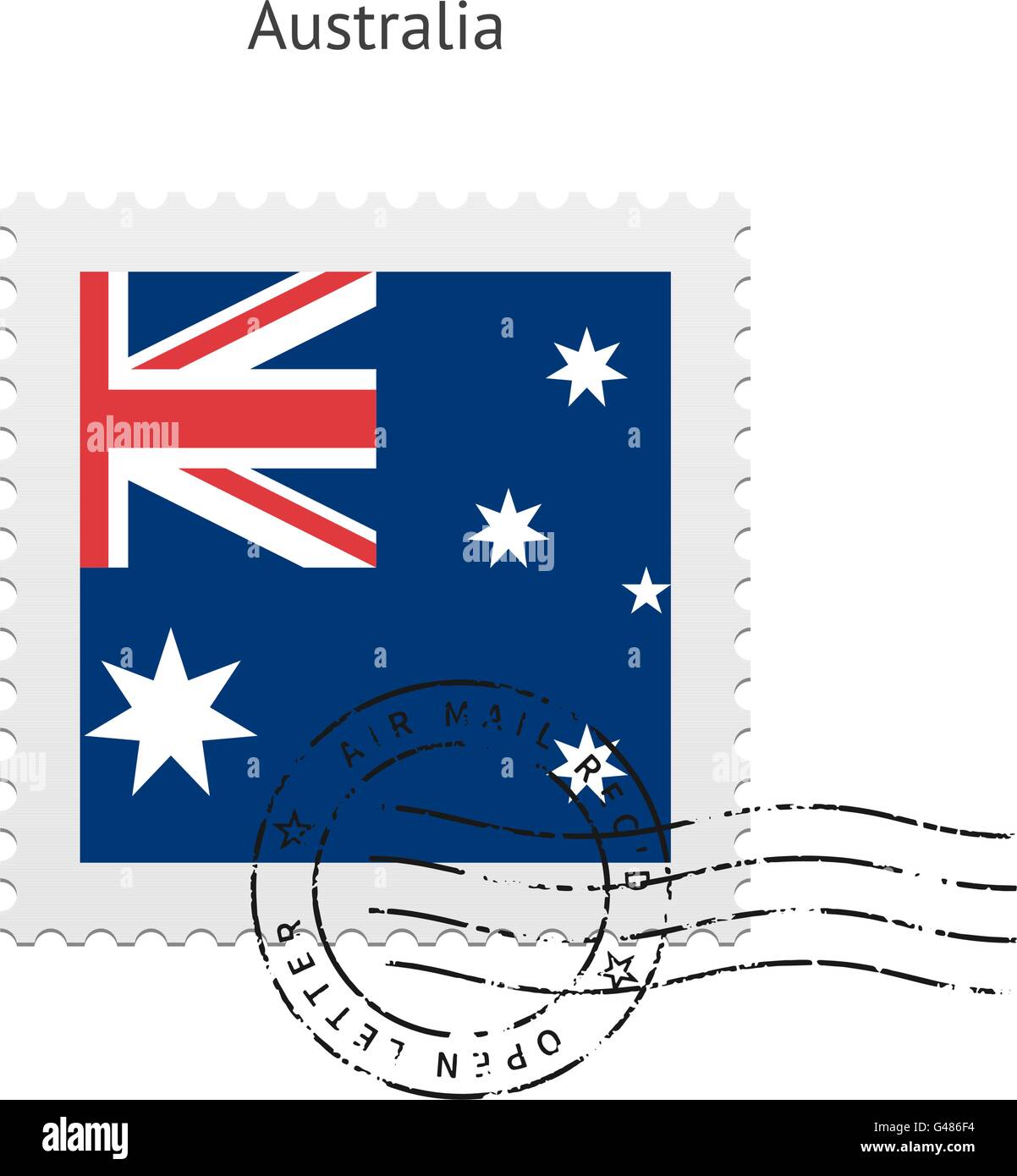 Australia Flag Postage Stamp Stock Vector Image & Art - Alamy