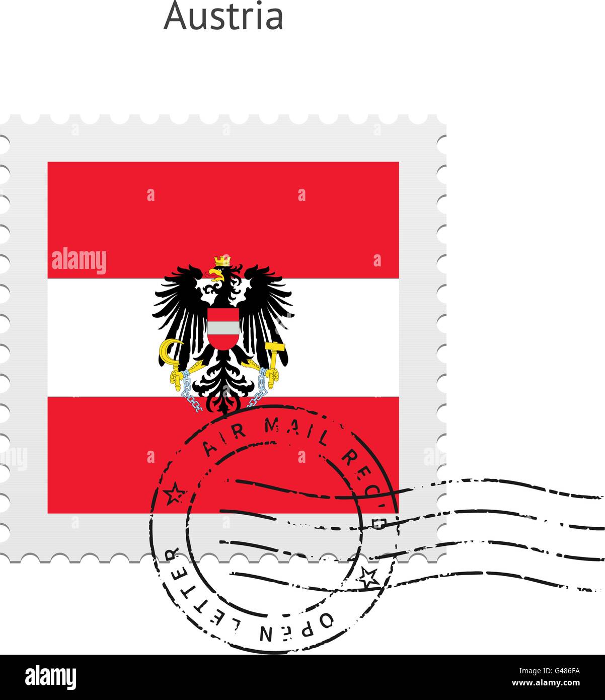 Austria postage stamp Stock Vector Images - Alamy