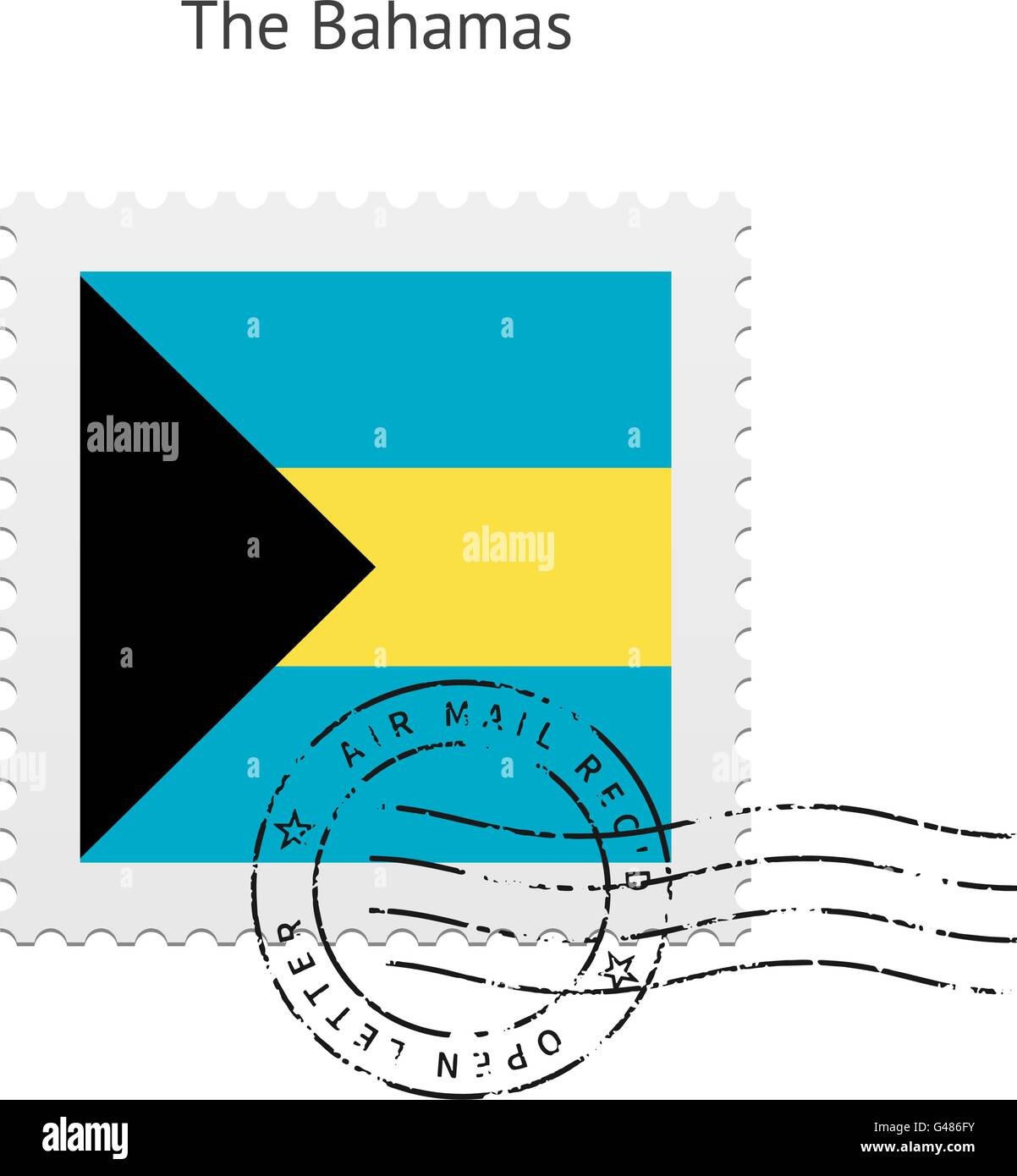 Bahamas Flag Postage Stamp Stock Vector Image & Art - Alamy
