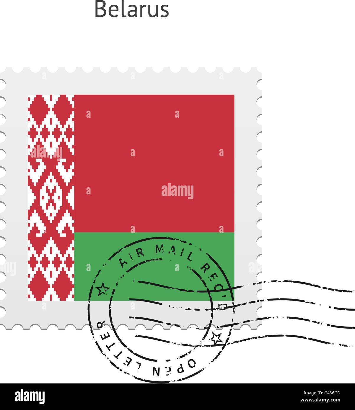 Belarus Flag Postage Stamp Stock Vector Image & Art - Alamy