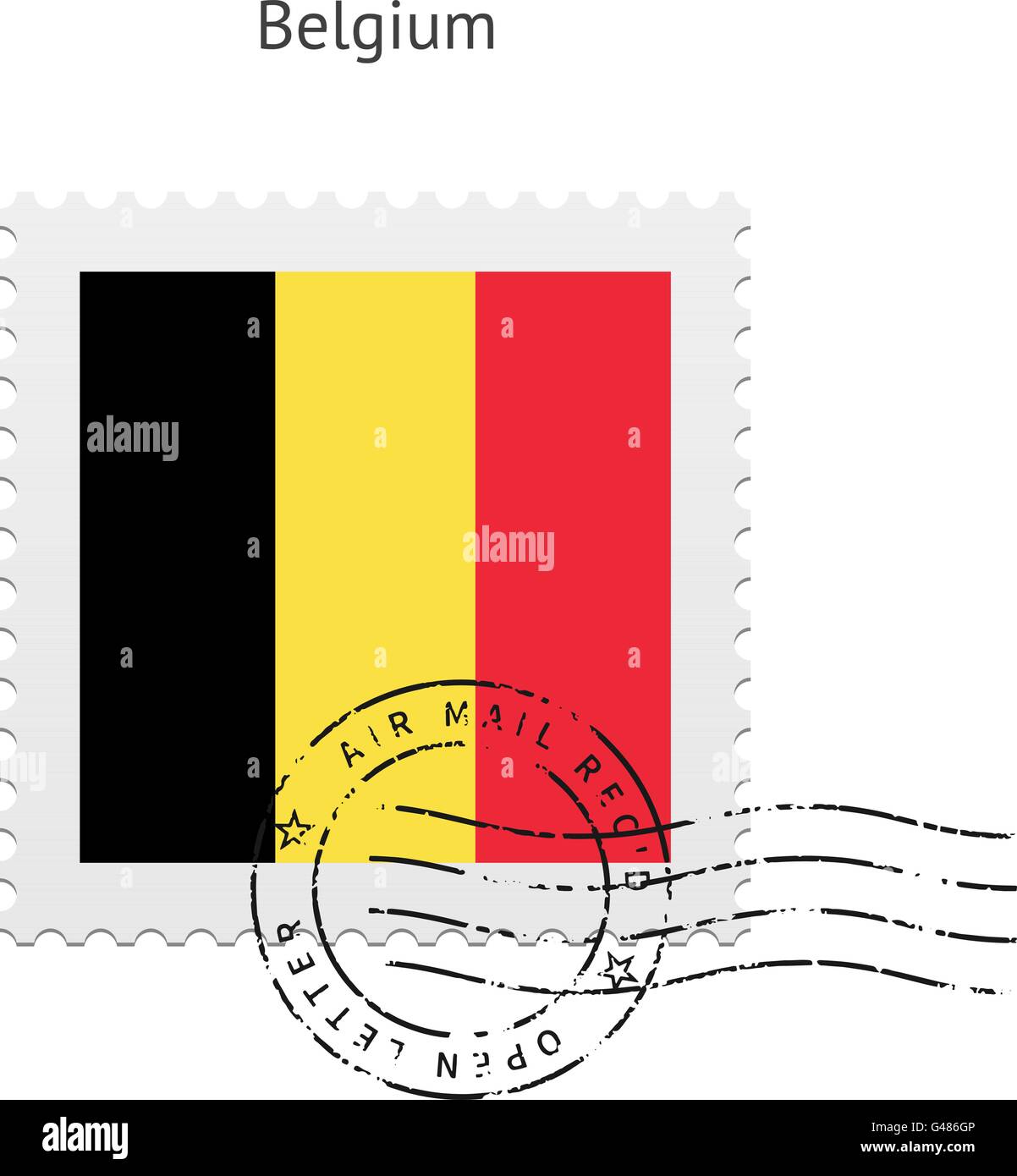 Belgium Flag Postage Stamp Stock Vector Image & Art - Alamy