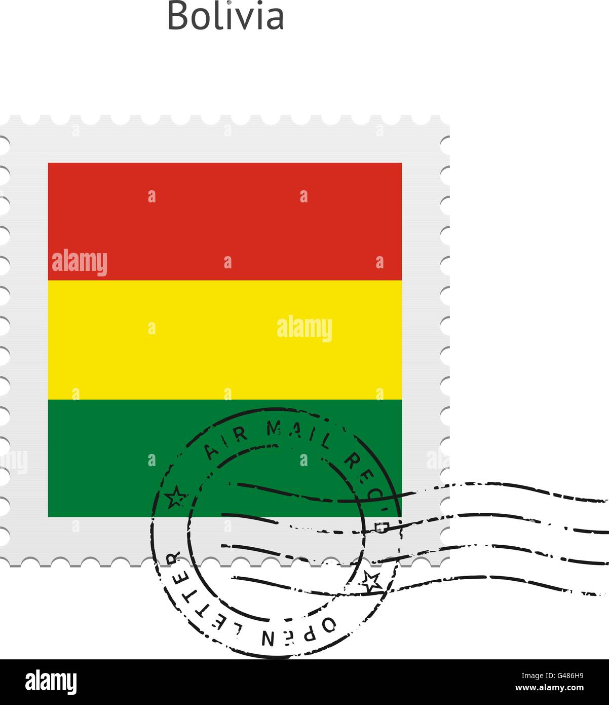 Postage stamp bolivia Stock Vector Images - Alamy