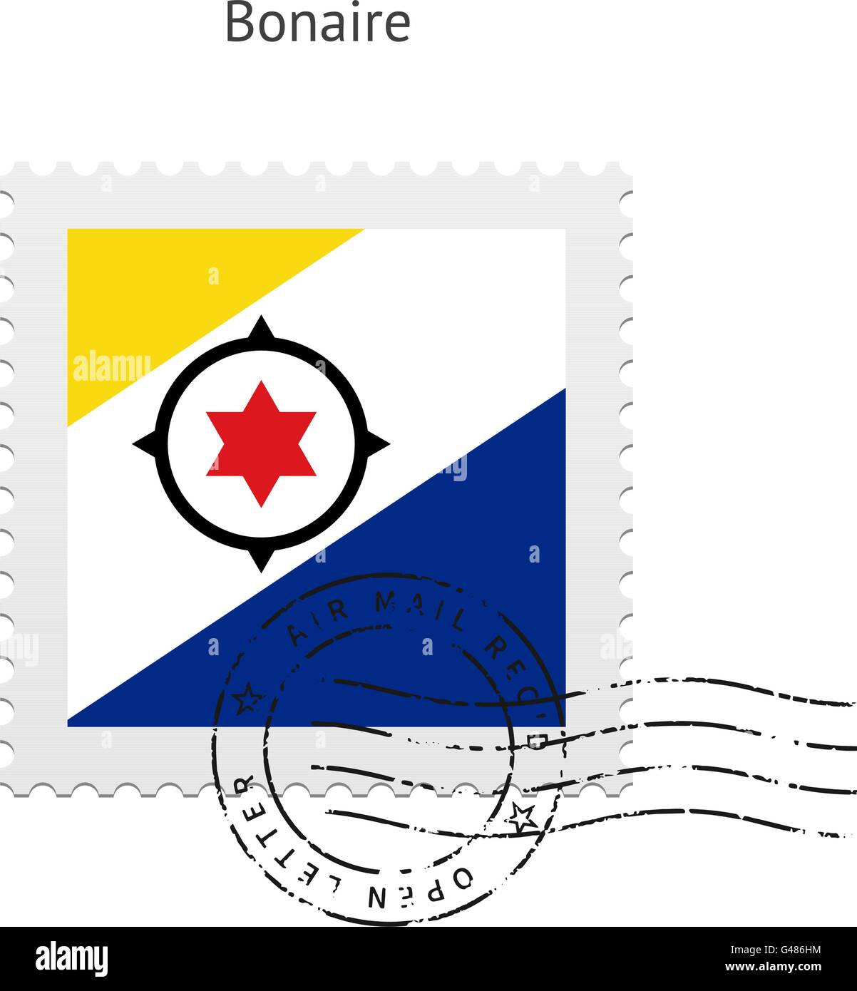 Bonaire Flag Postage Stamp Stock Vector Image & Art - Alamy