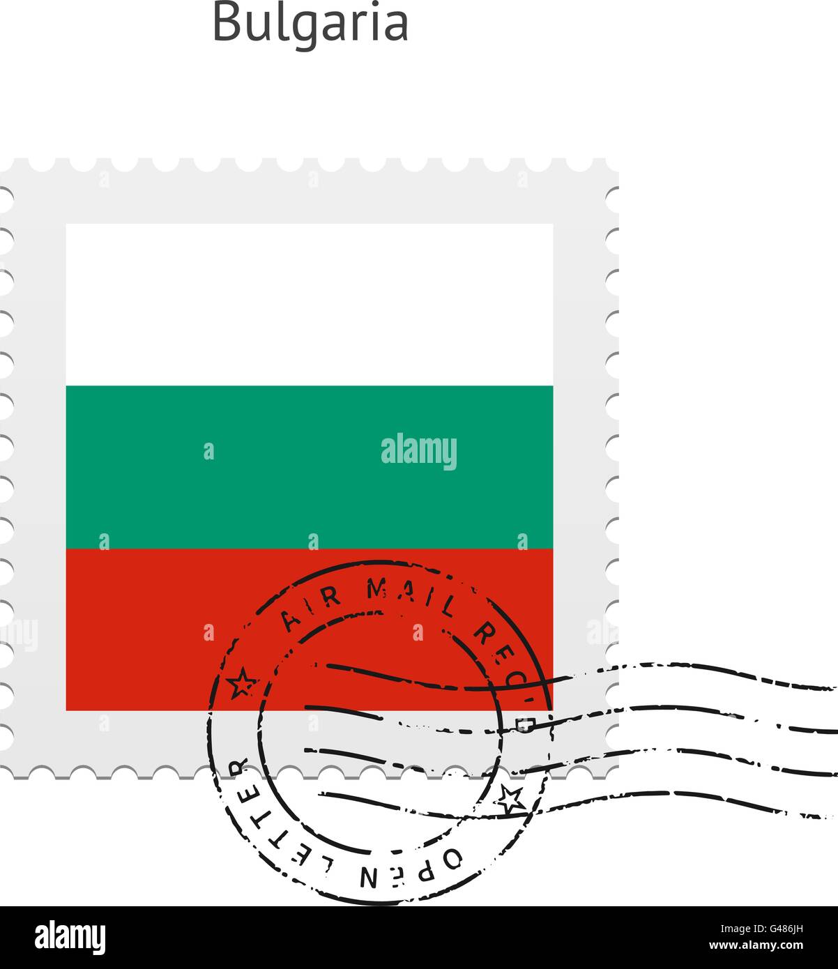 Bulgaria Flag Postage Stamp Stock Vector Image & Art - Alamy