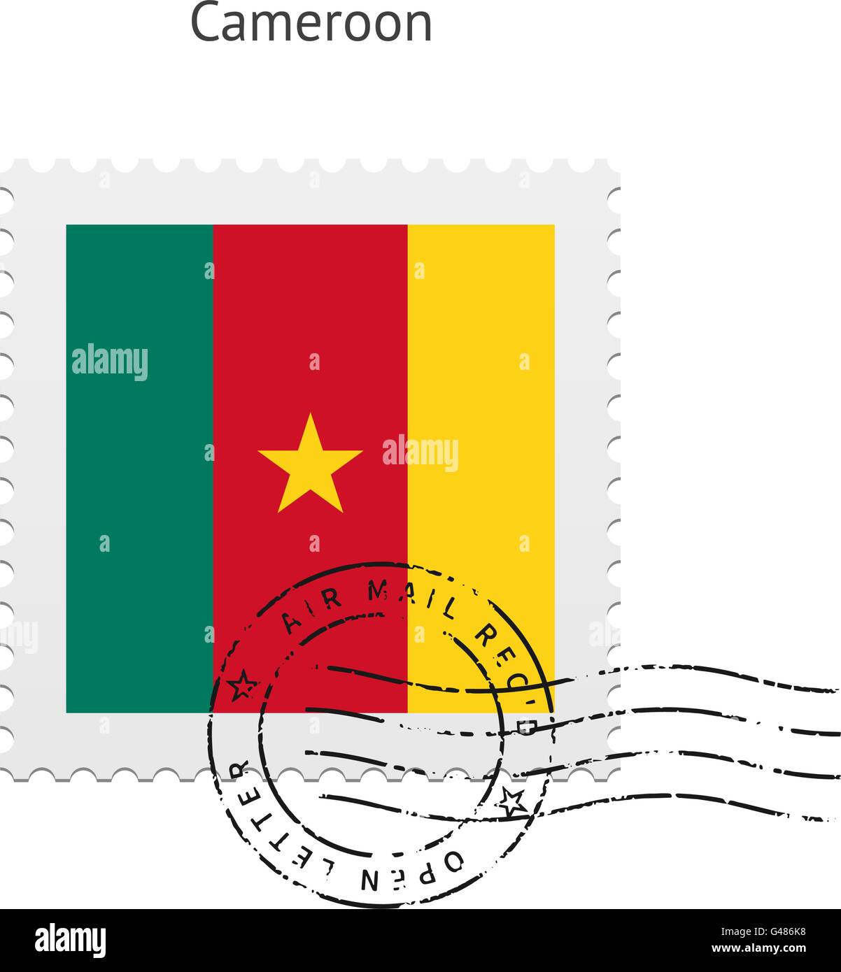 Cameroon Flag Postage Stamp Stock Vector Image & Art - Alamy