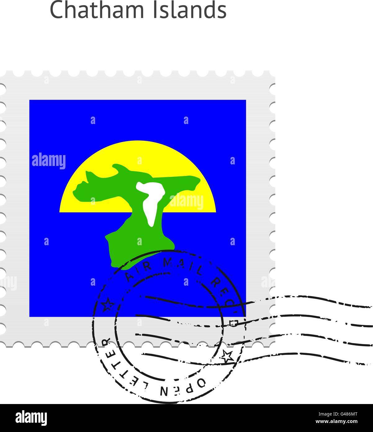 Chatham Islands Flag Postage Stamp Stock Vector Image & Art - Alamy