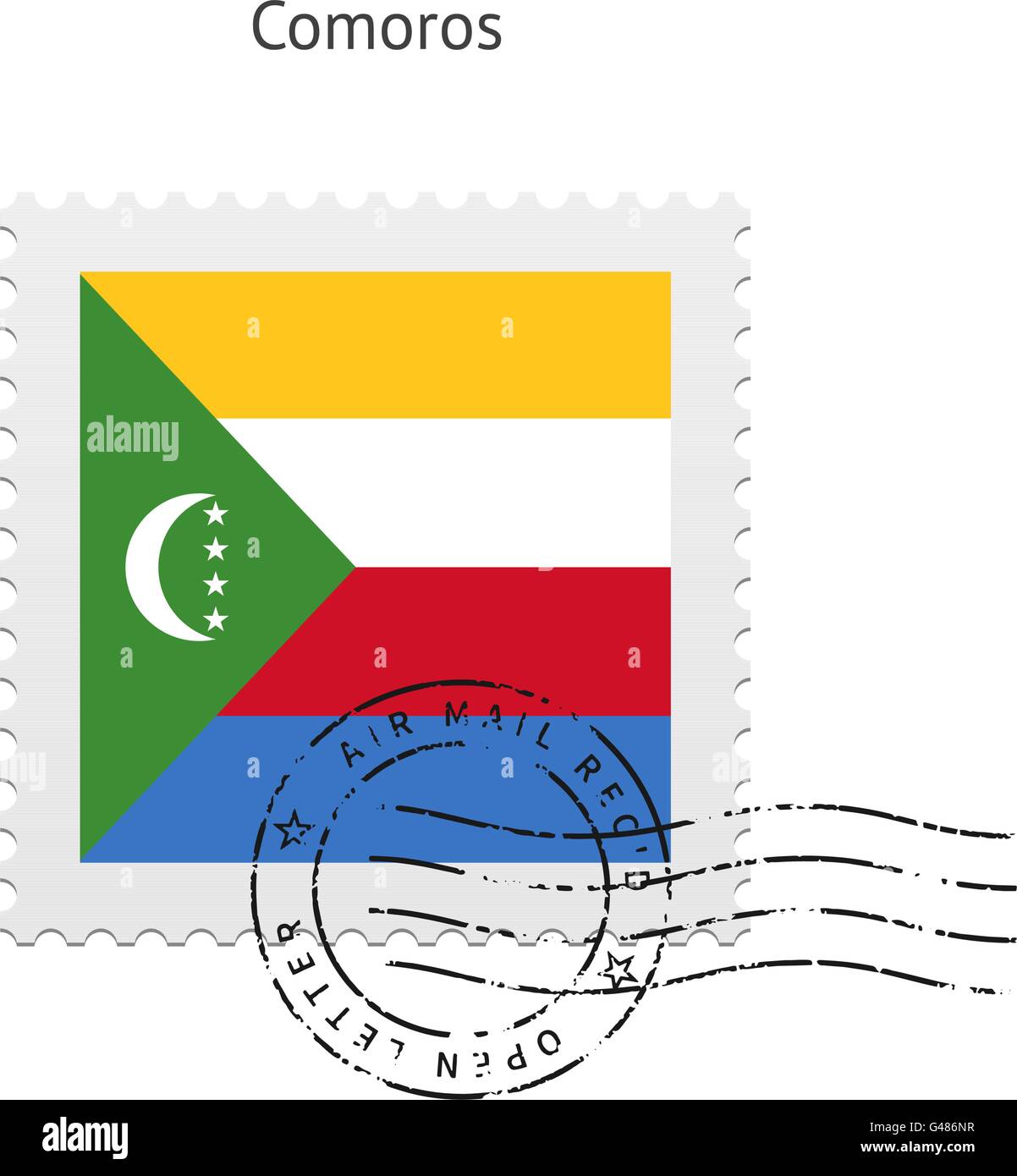 Comoros Flag Postage Stamp Stock Vector Image & Art - Alamy