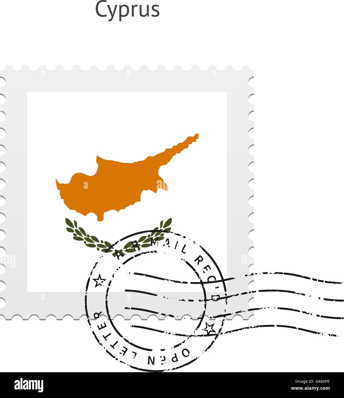 Cyprus Flag Postage Stamp Stock Vector Image & Art - Alamy