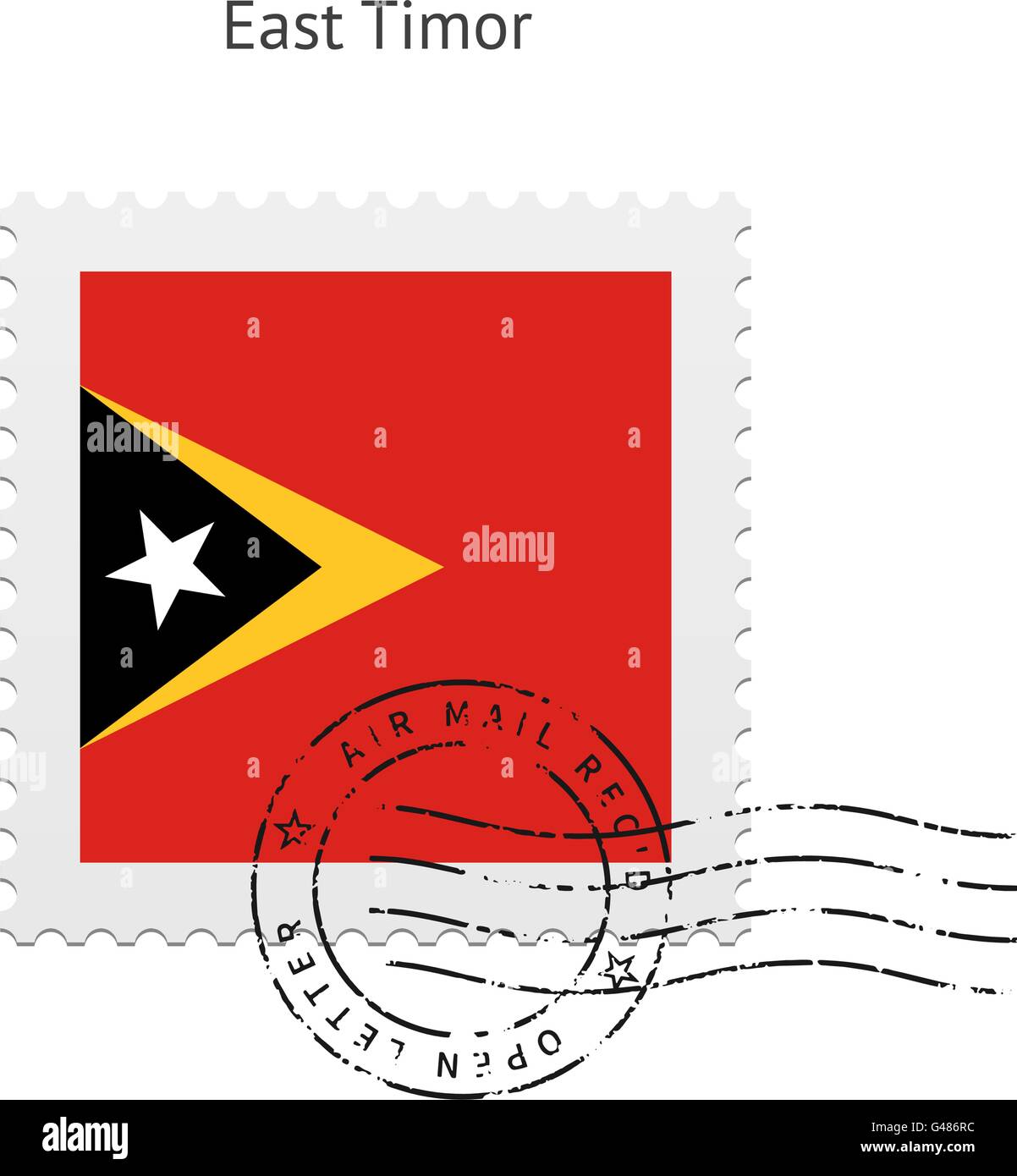 East Timor Flag Postage Stamp Stock Vector Image & Art - Alamy