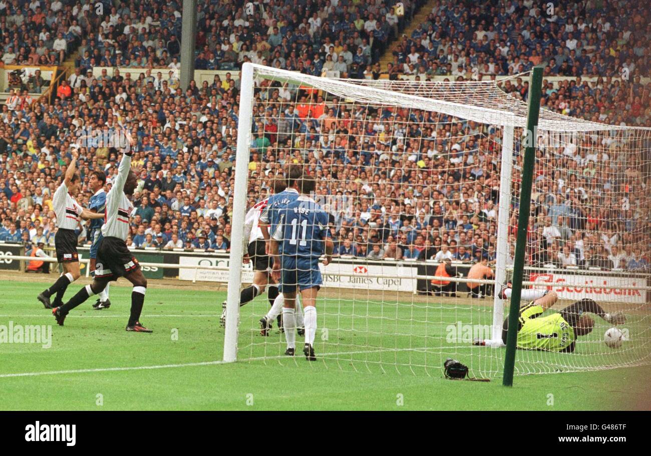 Manchester United's Ronny Johnson celebrates after scoring a goal ...